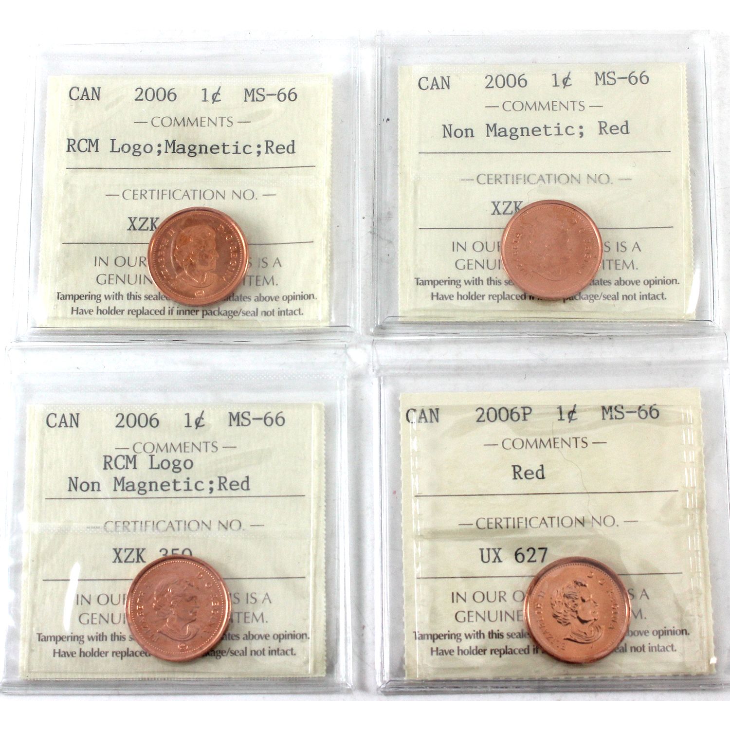 1-cent 2006 RCM Logo Magnetic, RCM Logo Non Magentic, Non Magentic ...