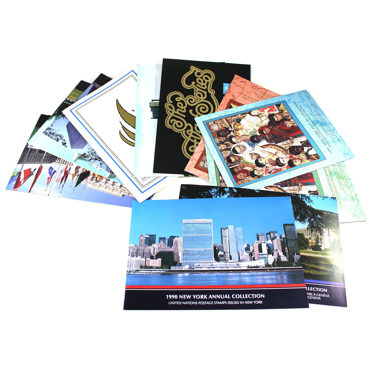 Lot of 12x 1980s-1990s United Nations Postage Stamp Souvenir Folders ...