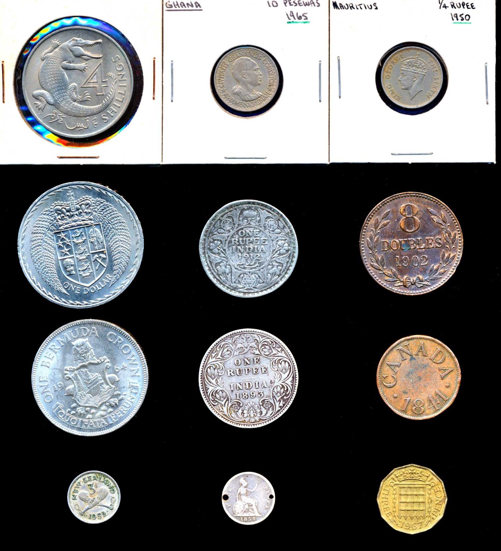 BRITISH EMPIRES 1854-1967. A Group of English & Colonial Coins