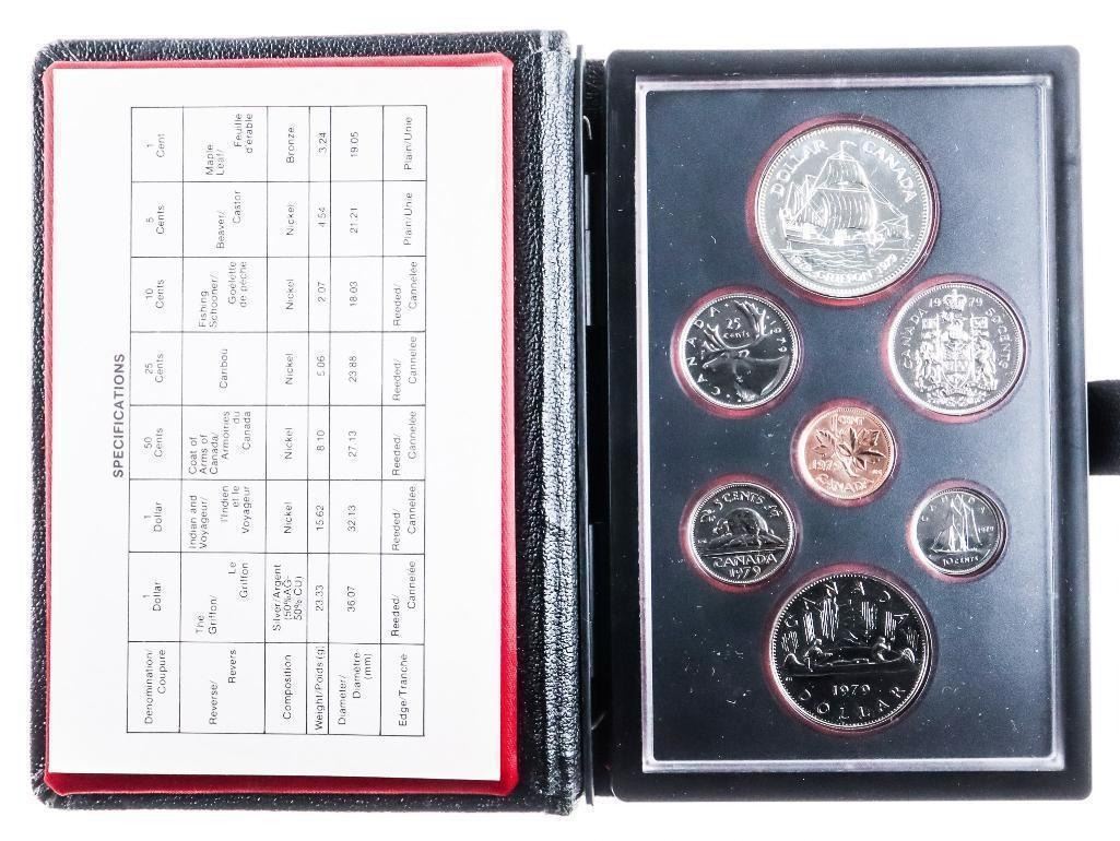 RCM 1979 Prestige Specimen Coin Set Black Leather Case