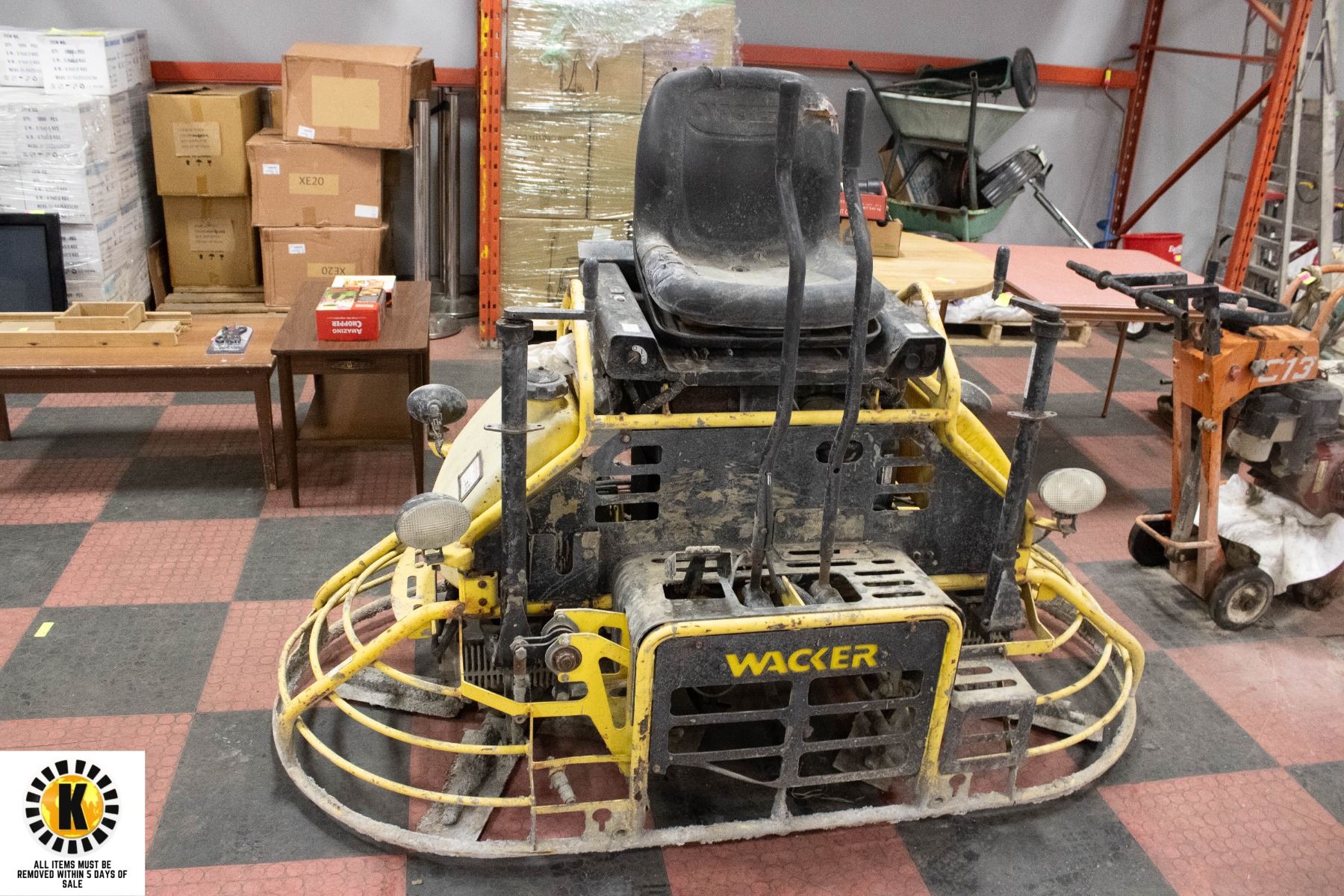 36" WACKER RIDE ON POWER TROWEL