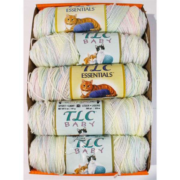 LOT OF TLC BABY MULTI POWDER COLORED YARN