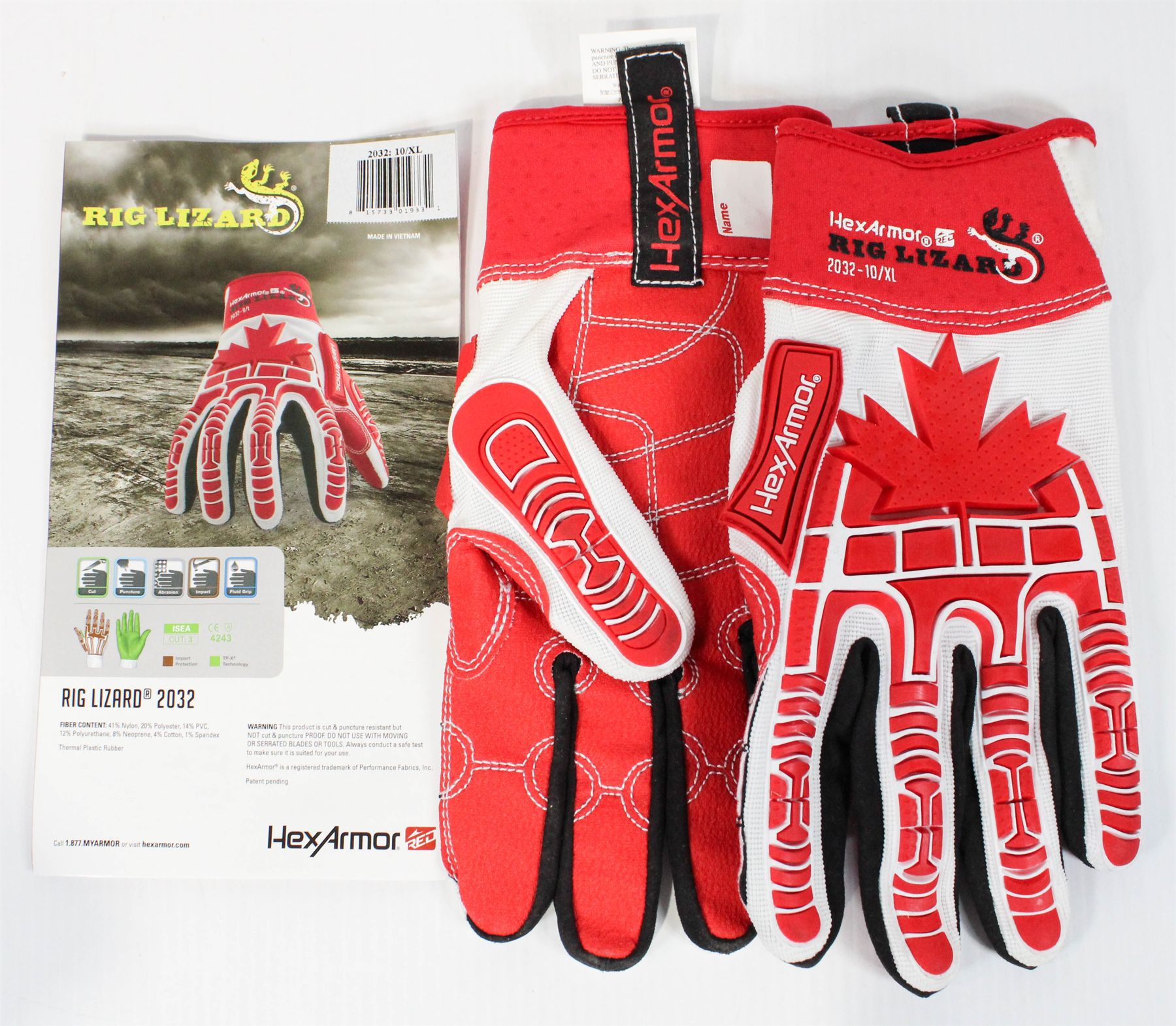 PAIR OF RIG LIZARD HEX ARMOR GLOVES