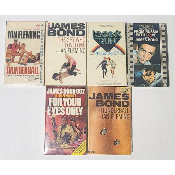 SIX VINT. JAMES BOND NOVELS IAN FLEMING