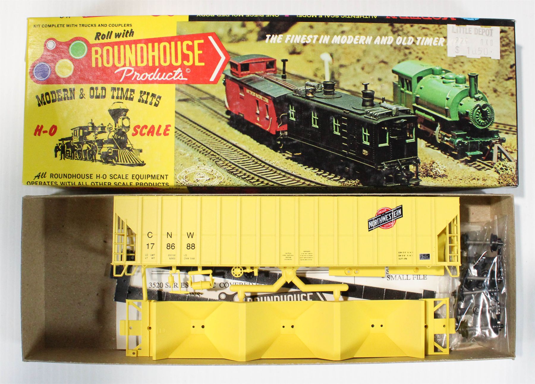 ROUNDHOUSE 50' FMC COVERED HOPPER HO TRAIN CAR