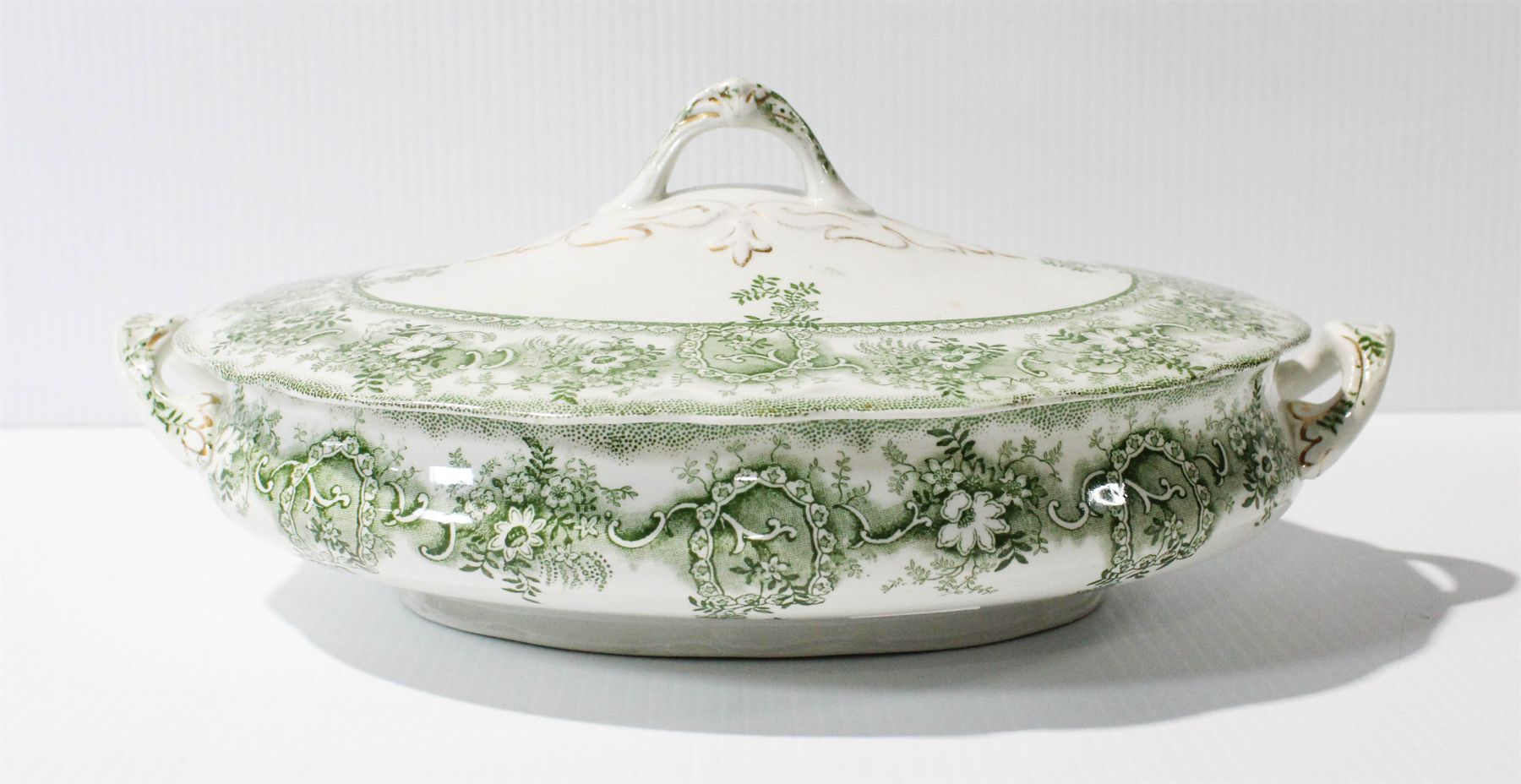 CLIVE STANLEY POTTERY ANTIQUE LIDDED SERVING DISH