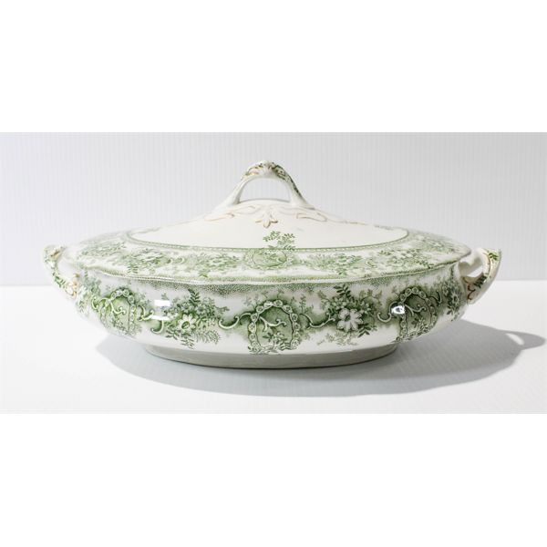 CLIVE STANLEY POTTERY ANTIQUE LIDDED SERVING DISH