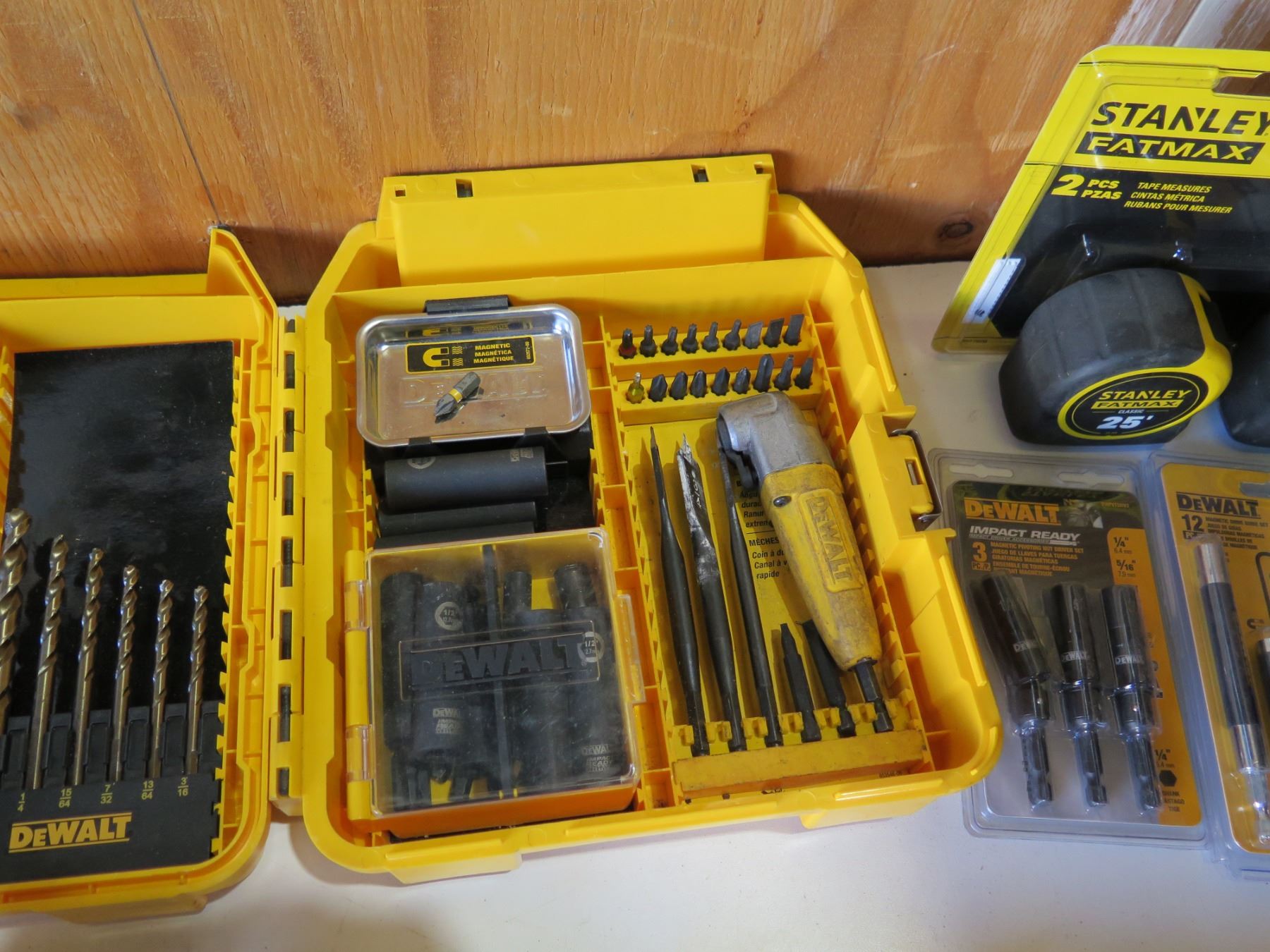 Multiple DeWalt Drill Bit Sets Tool Kits Levels Stanley Fat Max Multiple DeWalt Drill Bit Sets Tool Kits Levels Stanley Fat Max