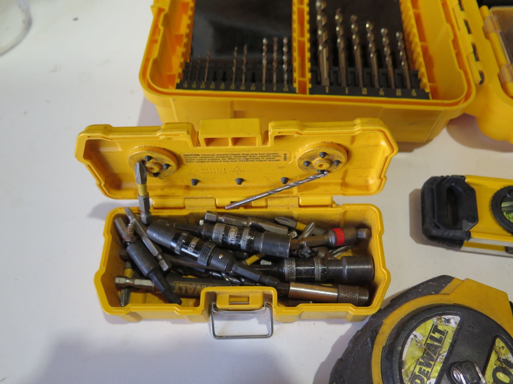 Multiple DeWalt Drill Bit Sets Tool Kits Levels Stanley Fat Max Multiple DeWalt Drill Bit Sets Tool Kits Levels Stanley Fat Max