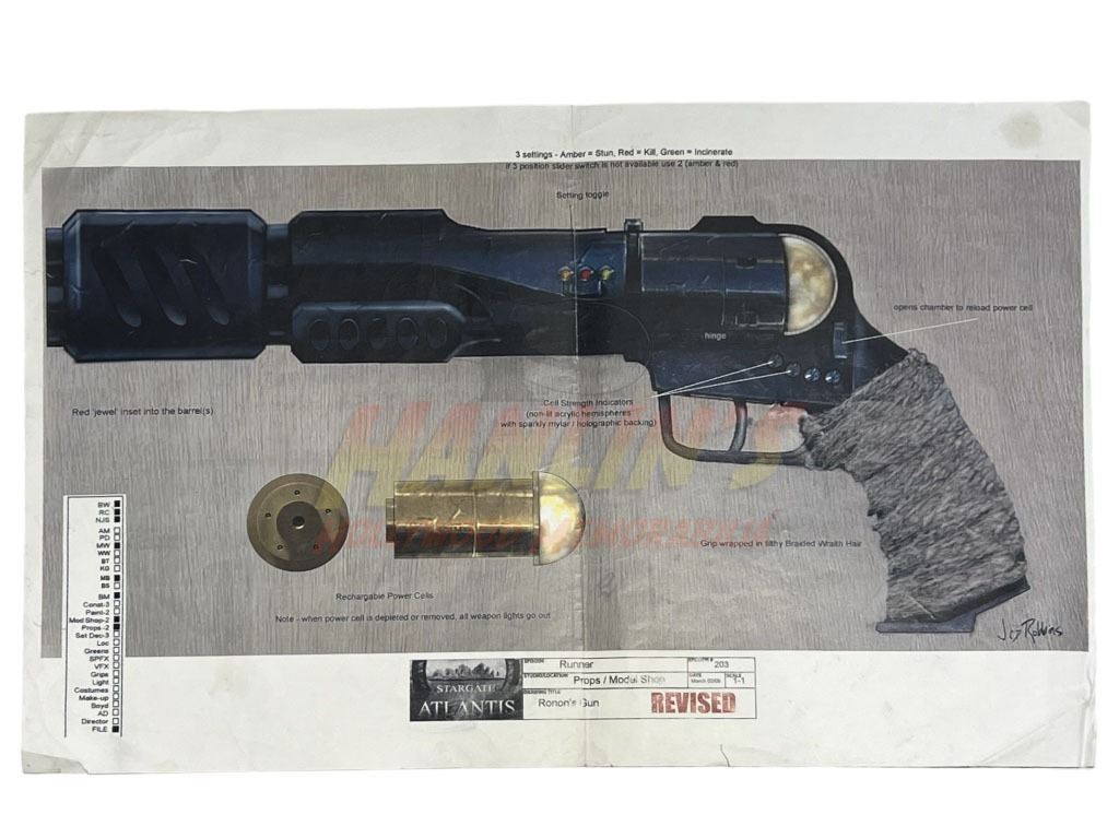 Stargate: Atlantis (2004-2009) - Jason Momoa (Ronon Dex) Gun Concept Art
