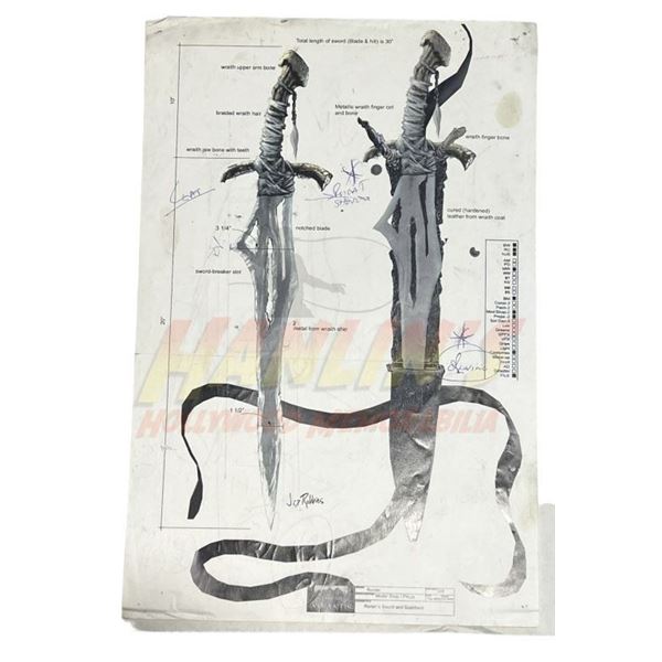 Stargate: Atlantis (2004-2009) - Jason Momoa (Ronon Dex) Sword and Scabbard Concept Art