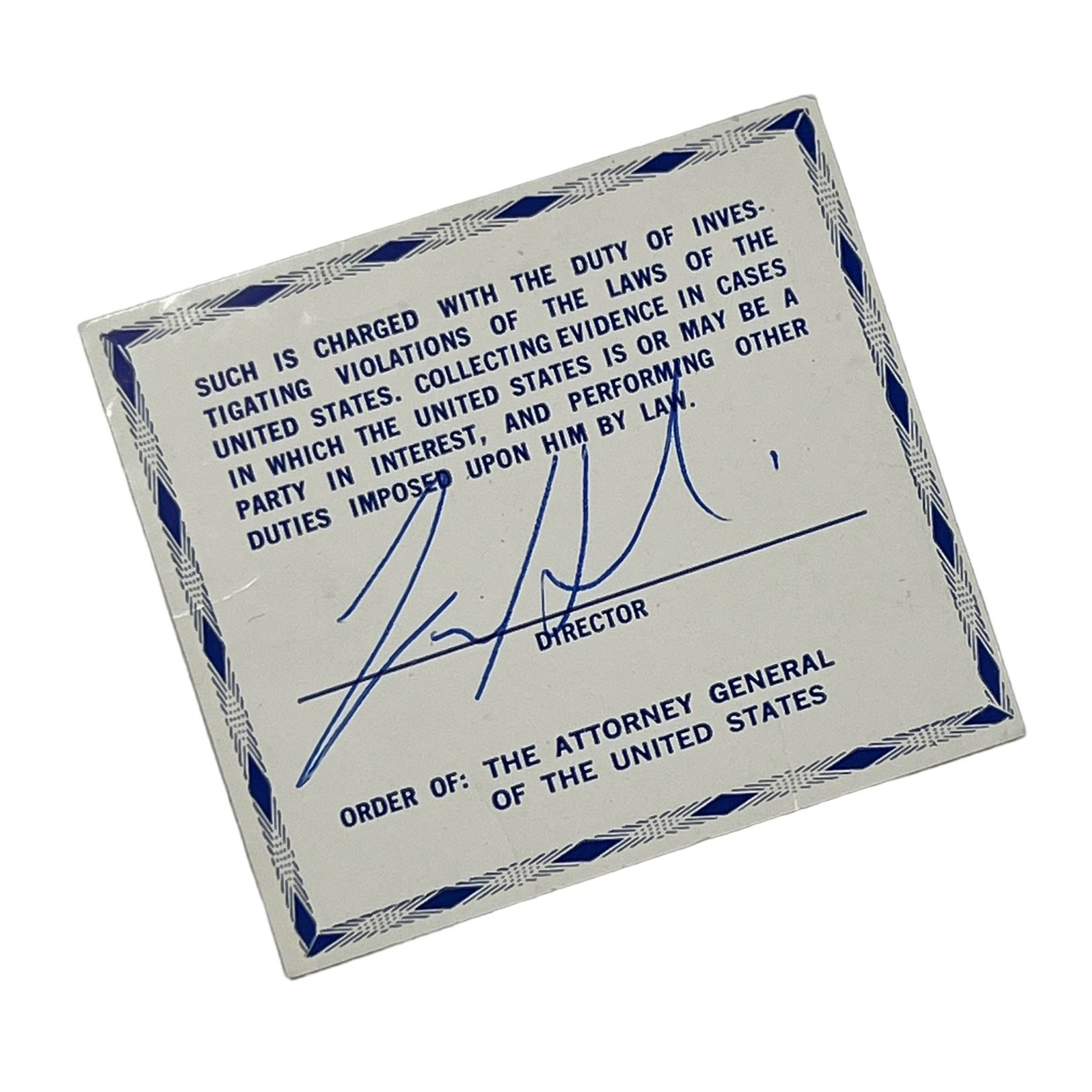 The X-Files (1993-) - FBI Director Signed Badge insert Prop