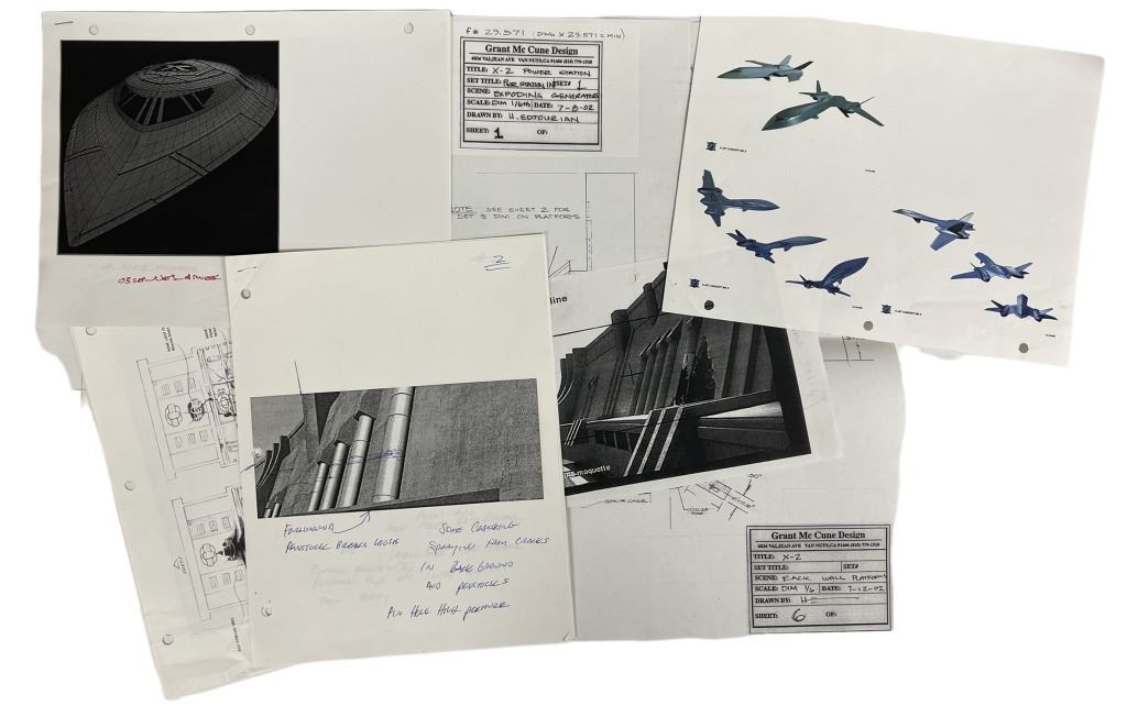 X2: X-Men United (2003) - Grant McCune Designs with Hand Written Notes