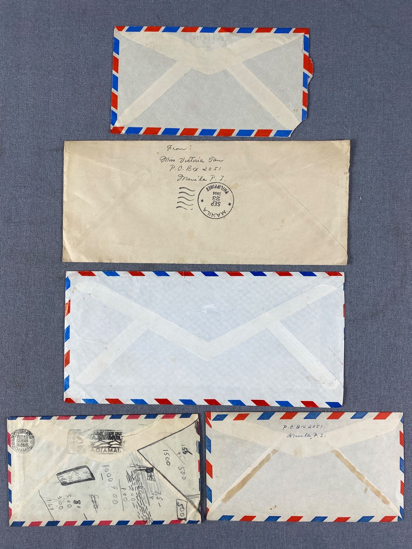 Vintage Envelopes With Early Stamps