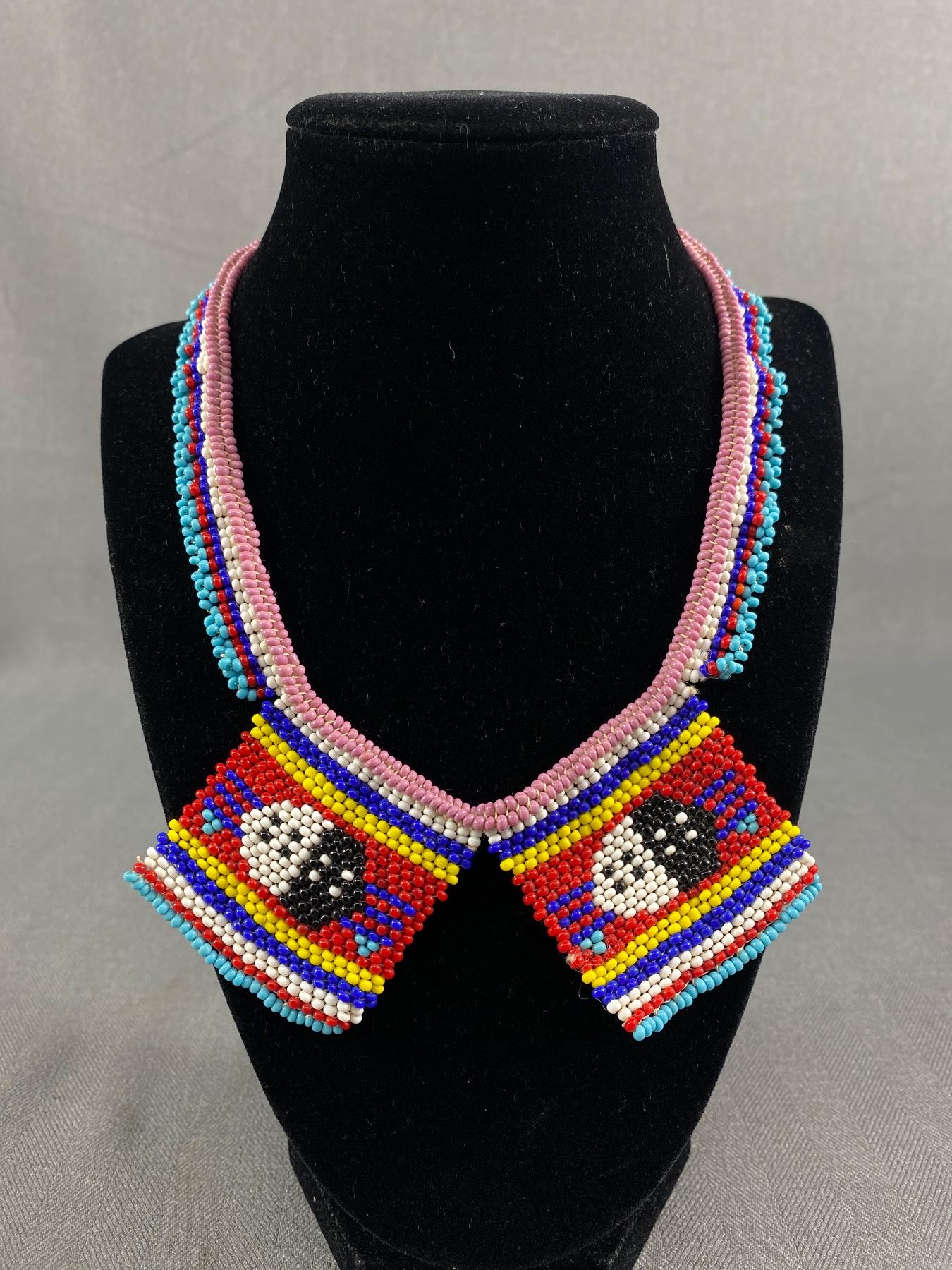 Beautiful West Coast Indigenous Hand Beaded Necklace