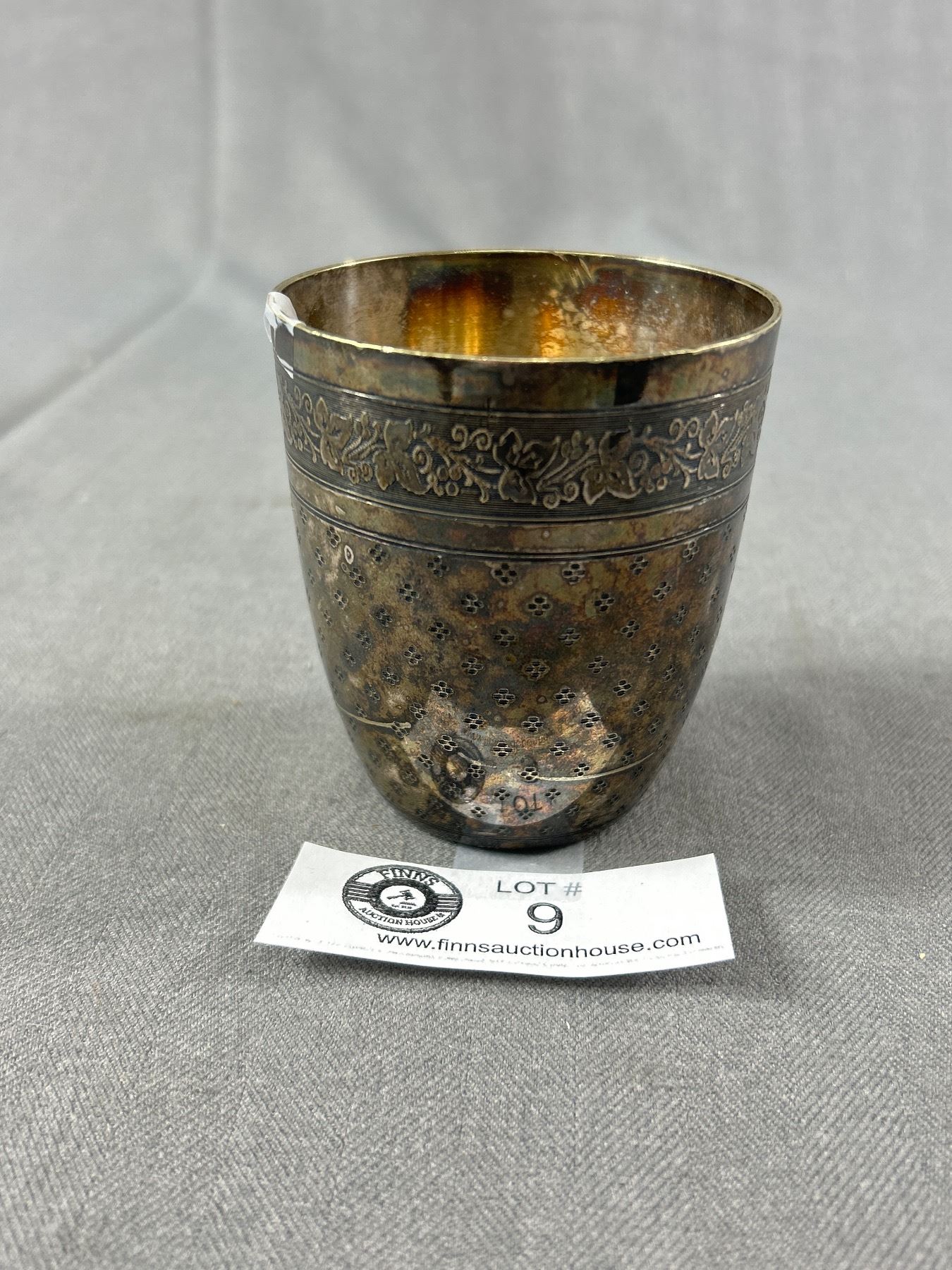 Antique Engraved Silver Cup