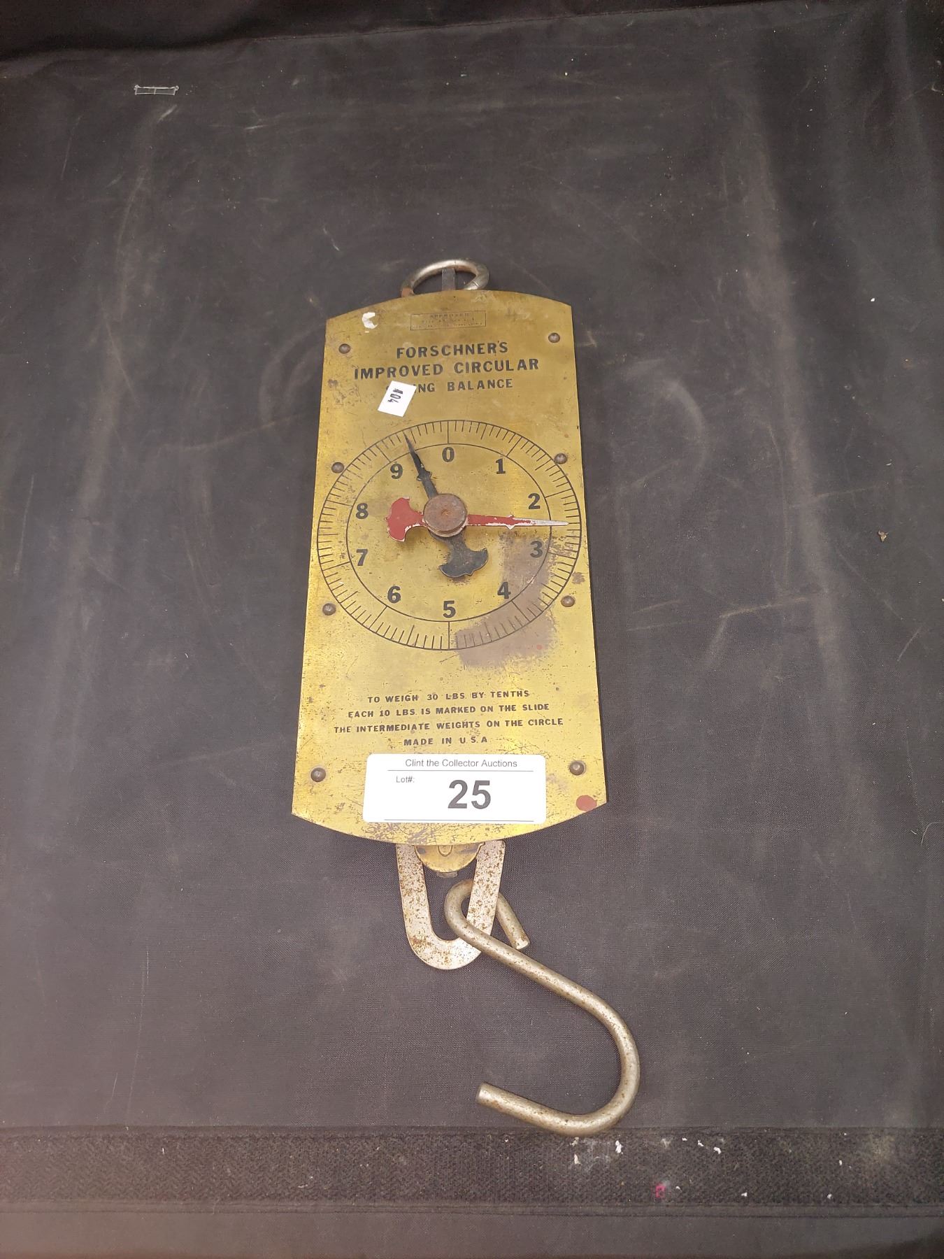 Antique brass scale