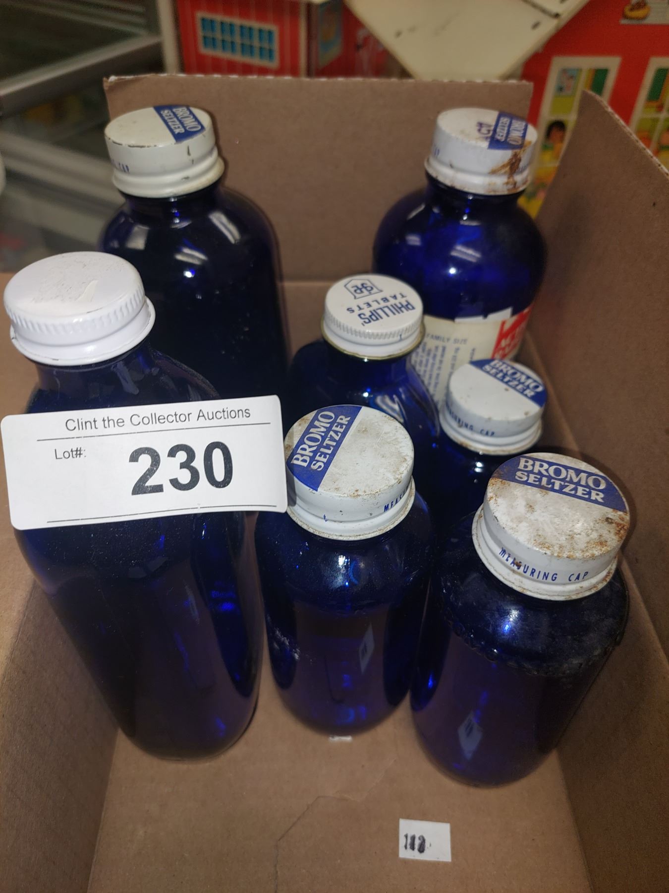 Vintage Blue Bottles