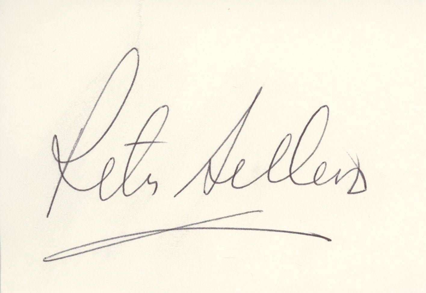 Peter Sellers signature cut. GFA Authenticated