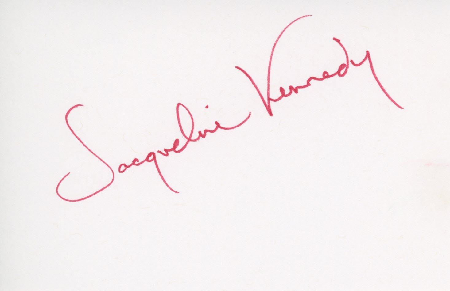 Jacqueline Kennedy signature cut