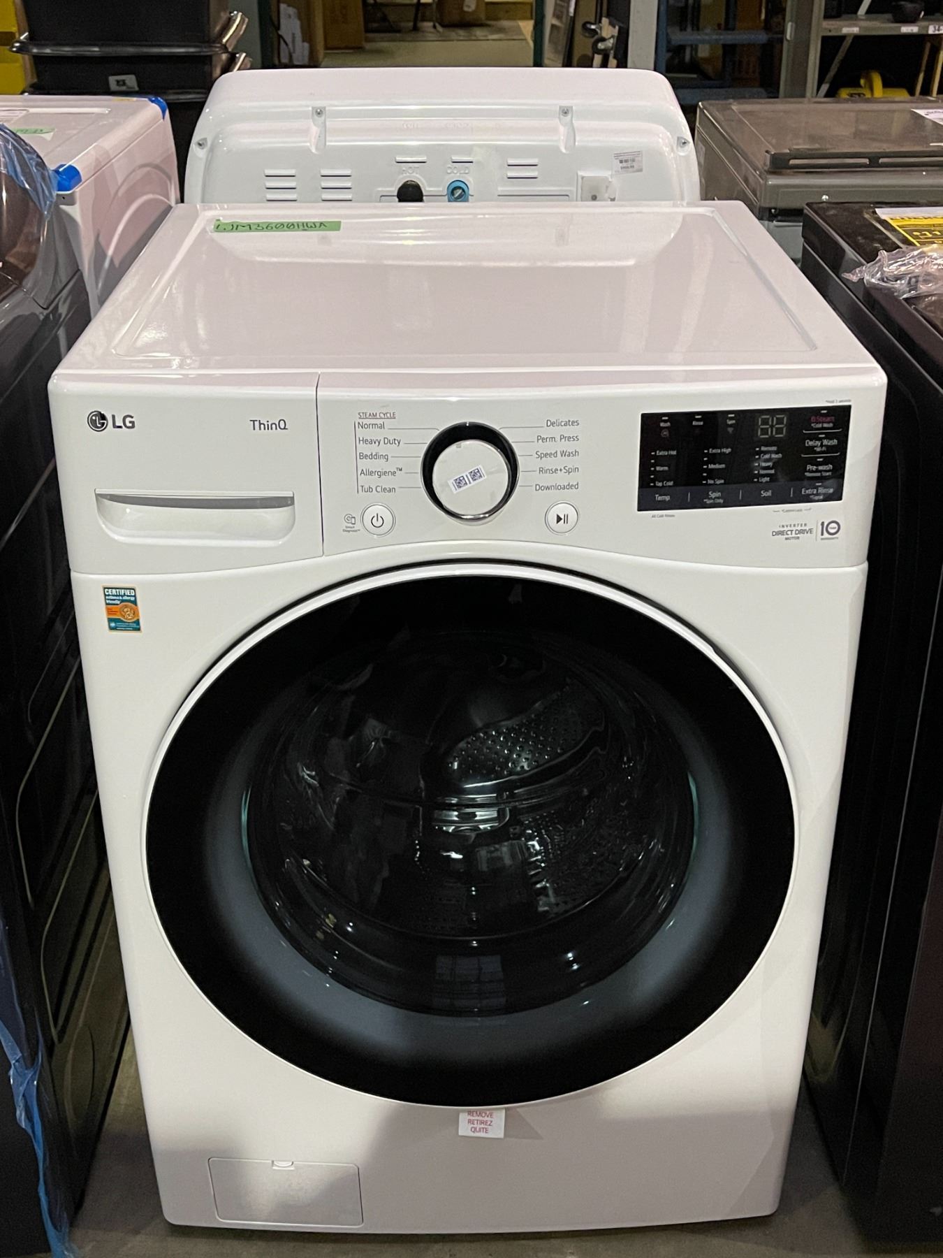 New LG 5.2 cu.ft. Ultra Large Capacity Front Load Washer with AI DD WM3600HWA (retail $1,249)