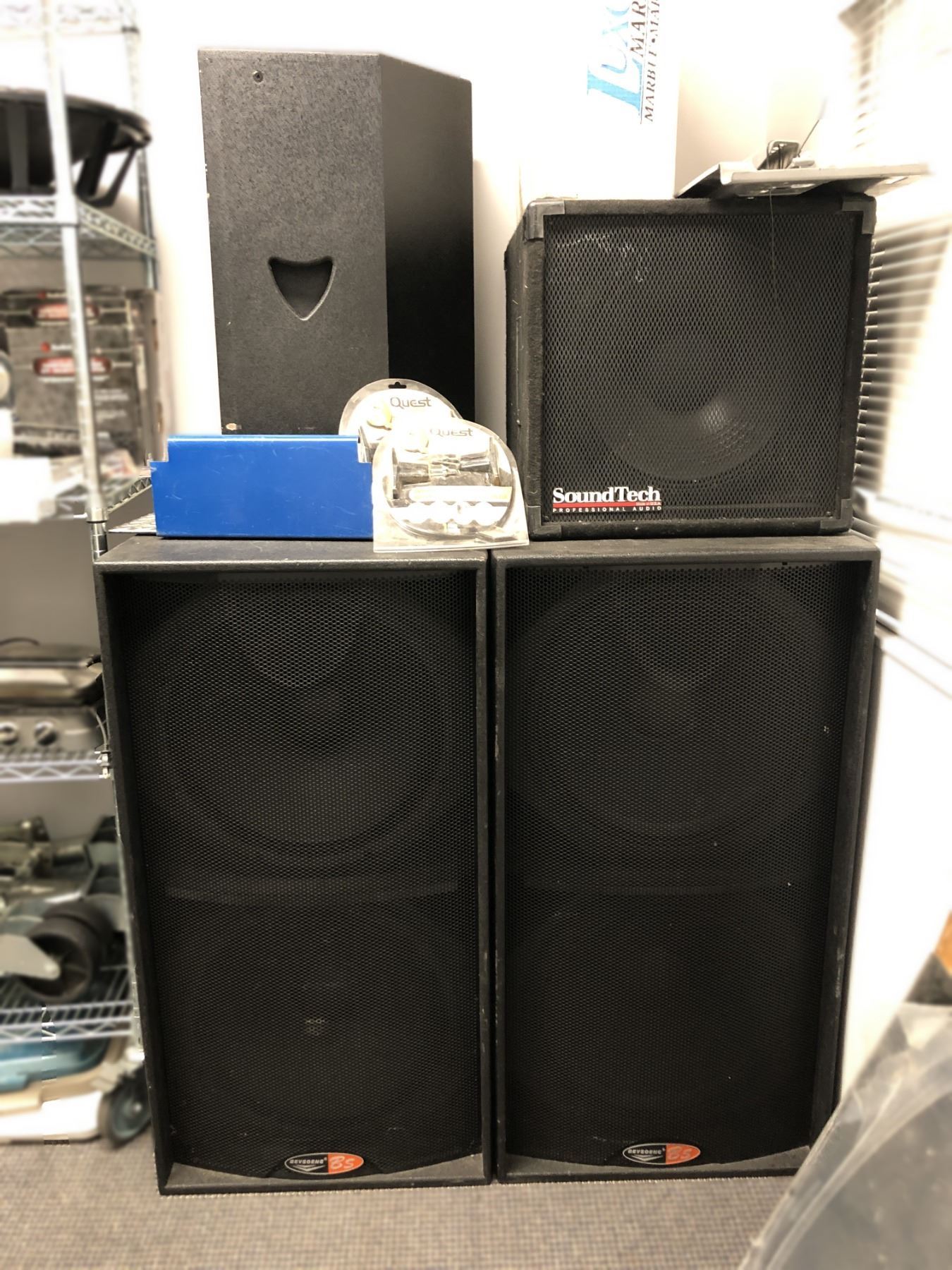 Group of assorted Audio speaker systems - Soundtech professional audio ...