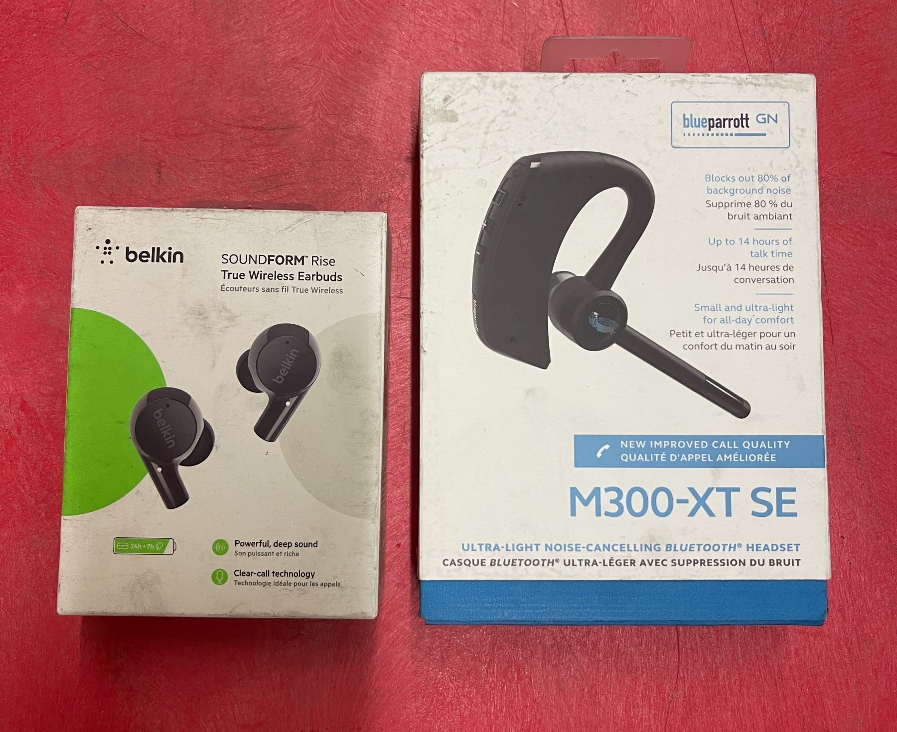 Belkin Soundform Rise wireless earbuds w/ Blue Parrot GN M300-XT SE ...
