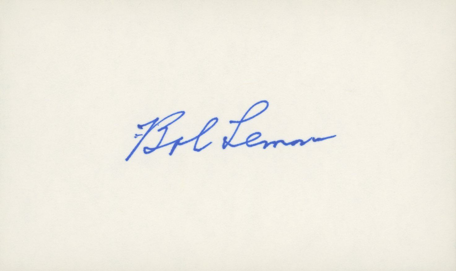 Bob Lemon original signature