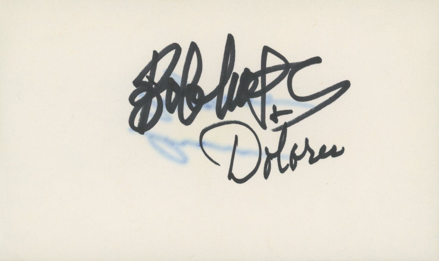 Bob Hope and Delores Hope original signature