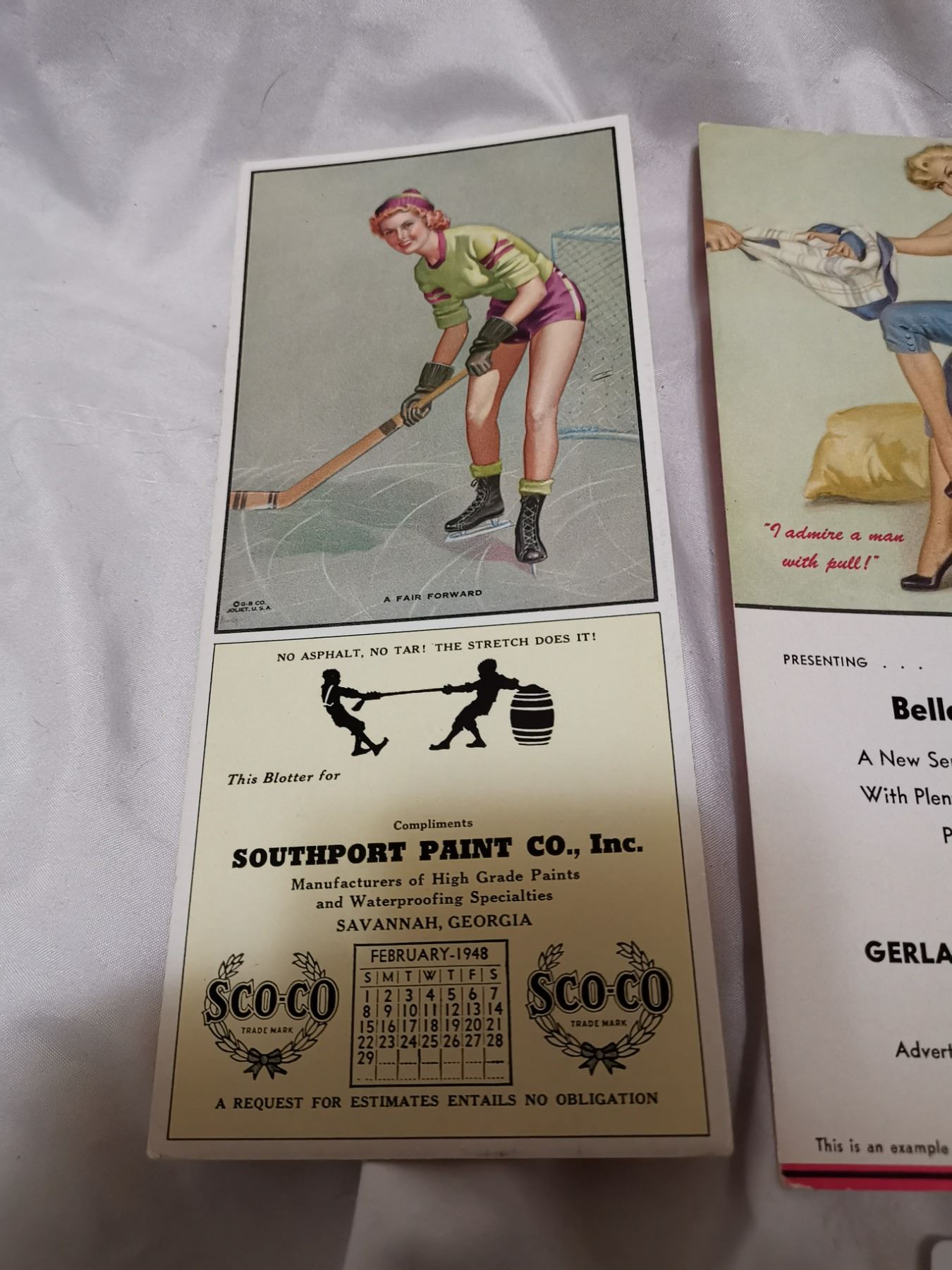 Large advertising pin-up cards