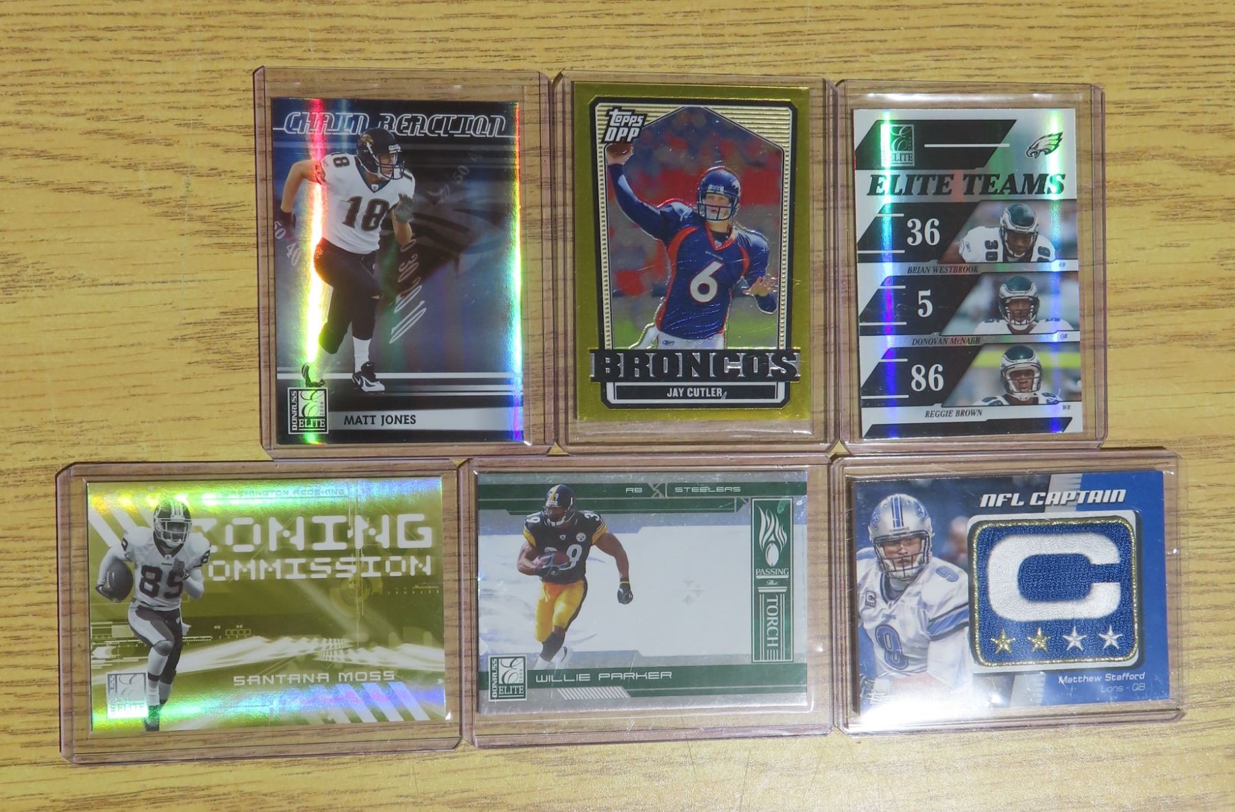 6 NFL numbered or jersey cards - Schmalz Auctions