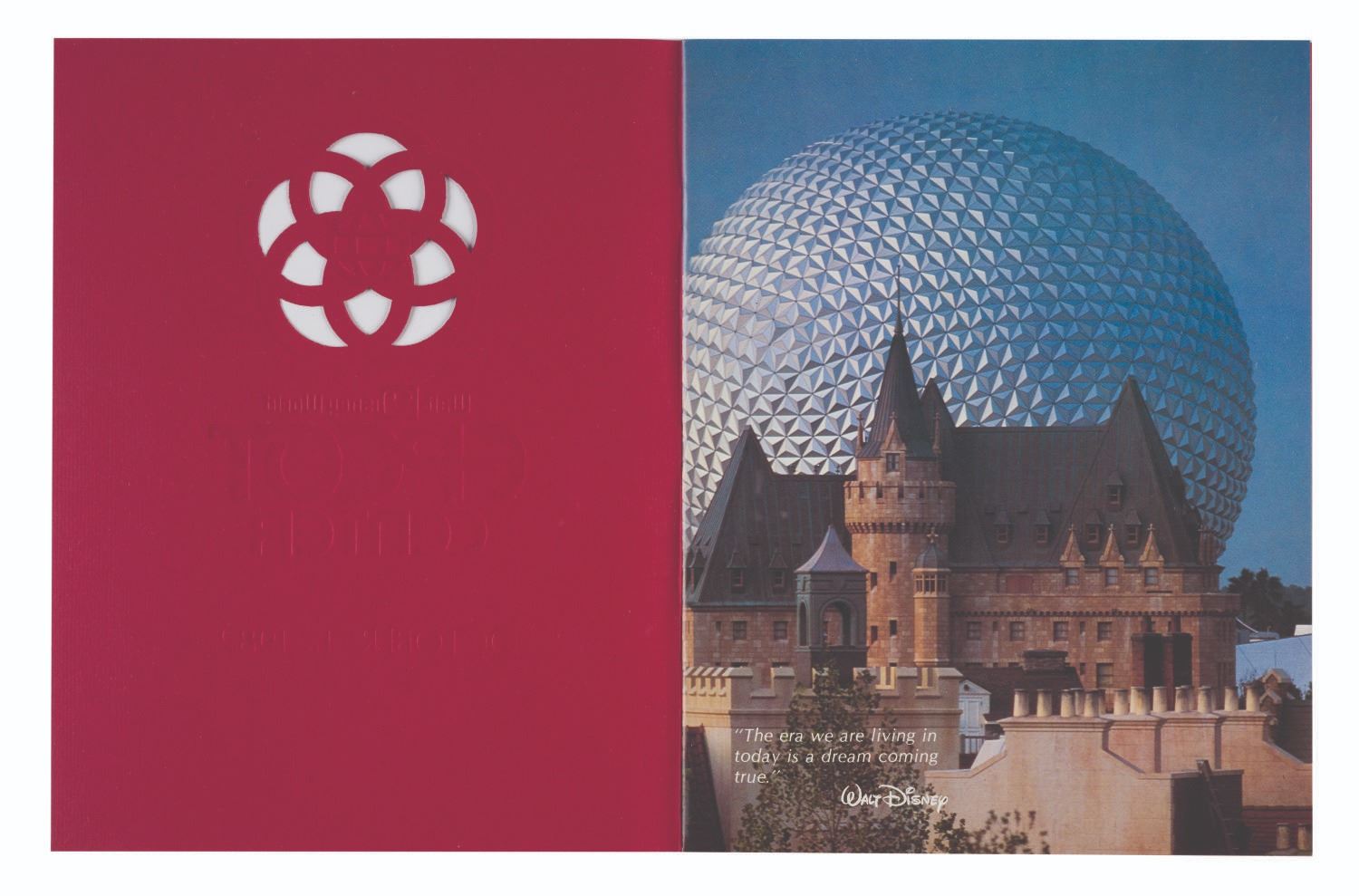 An EPCOT Center Opening Day Cast Member Booklet.