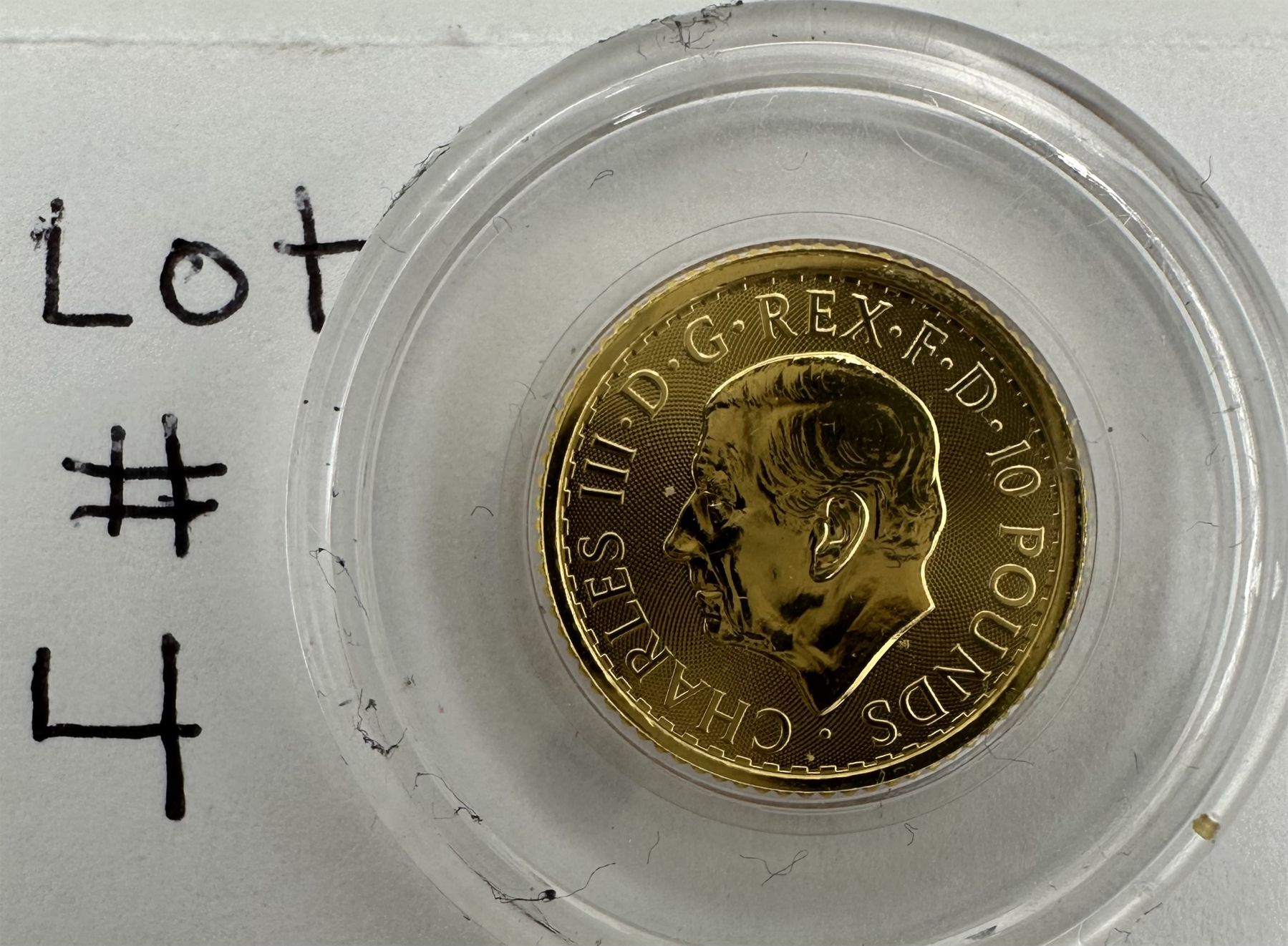 Tenth Oz Gold Lot #4 - 2023 1/10 Ounce King Charles Britannia Gold Coin ...