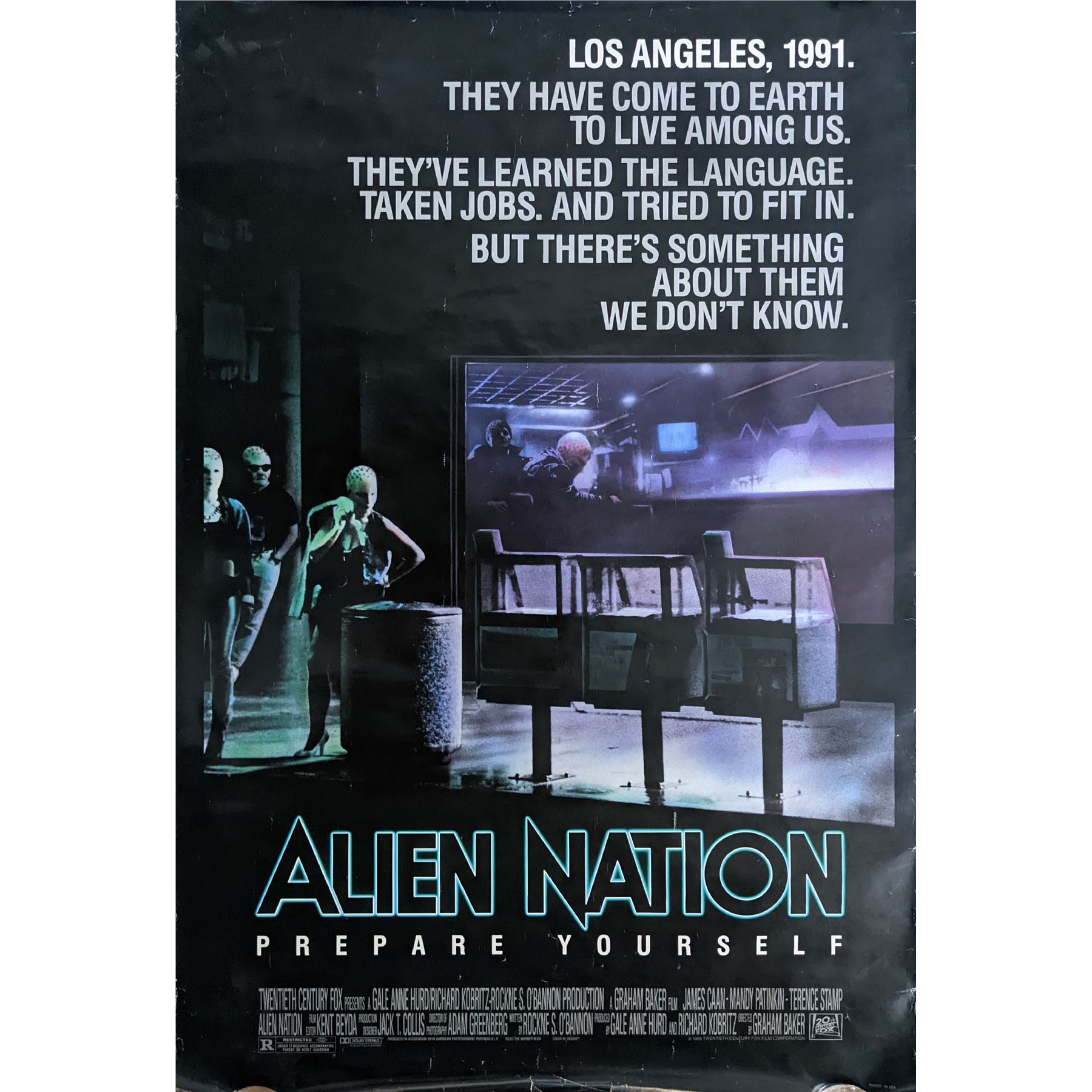 Alien Nation 1988 Original One Sheet Movie Poster