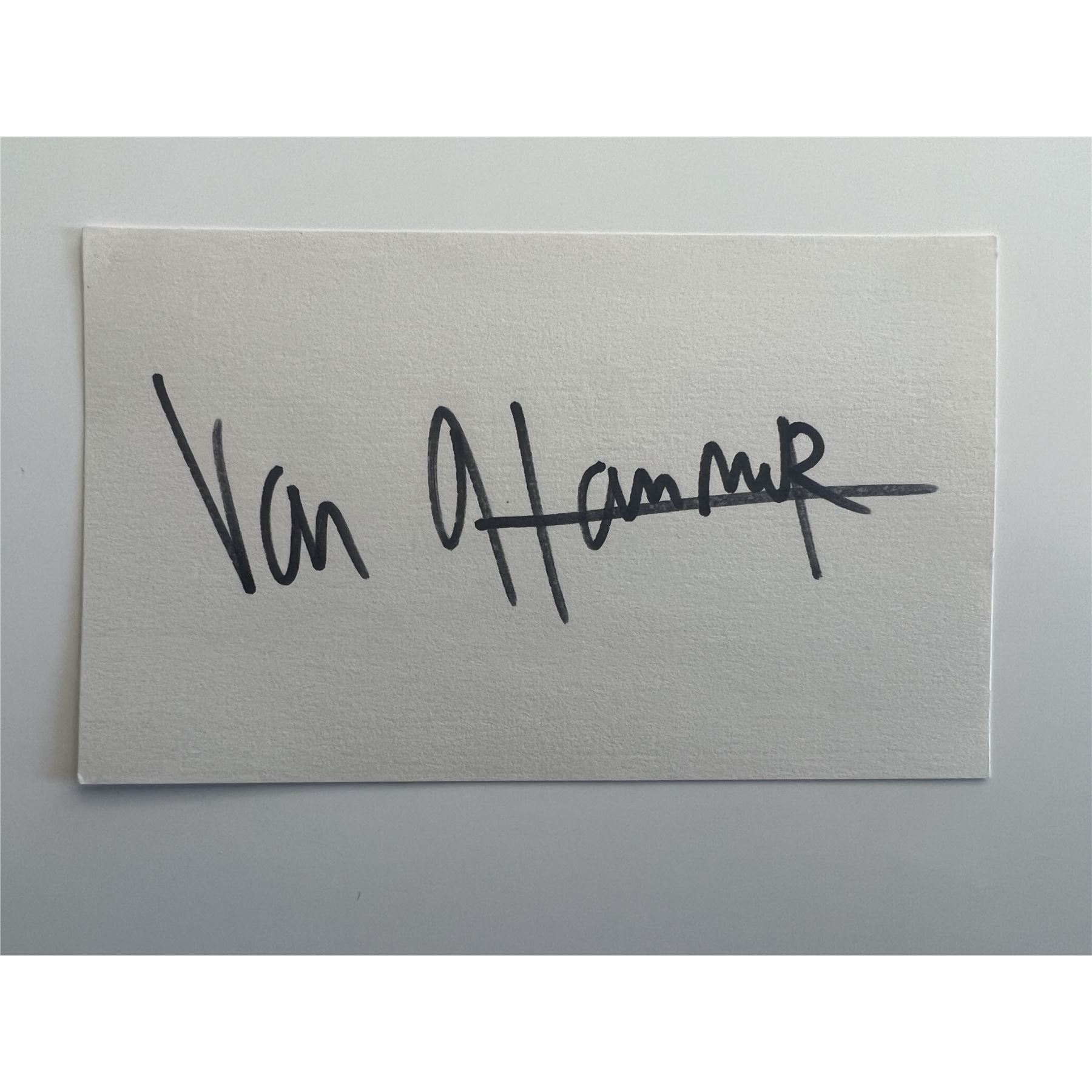 Van Hammer original signature