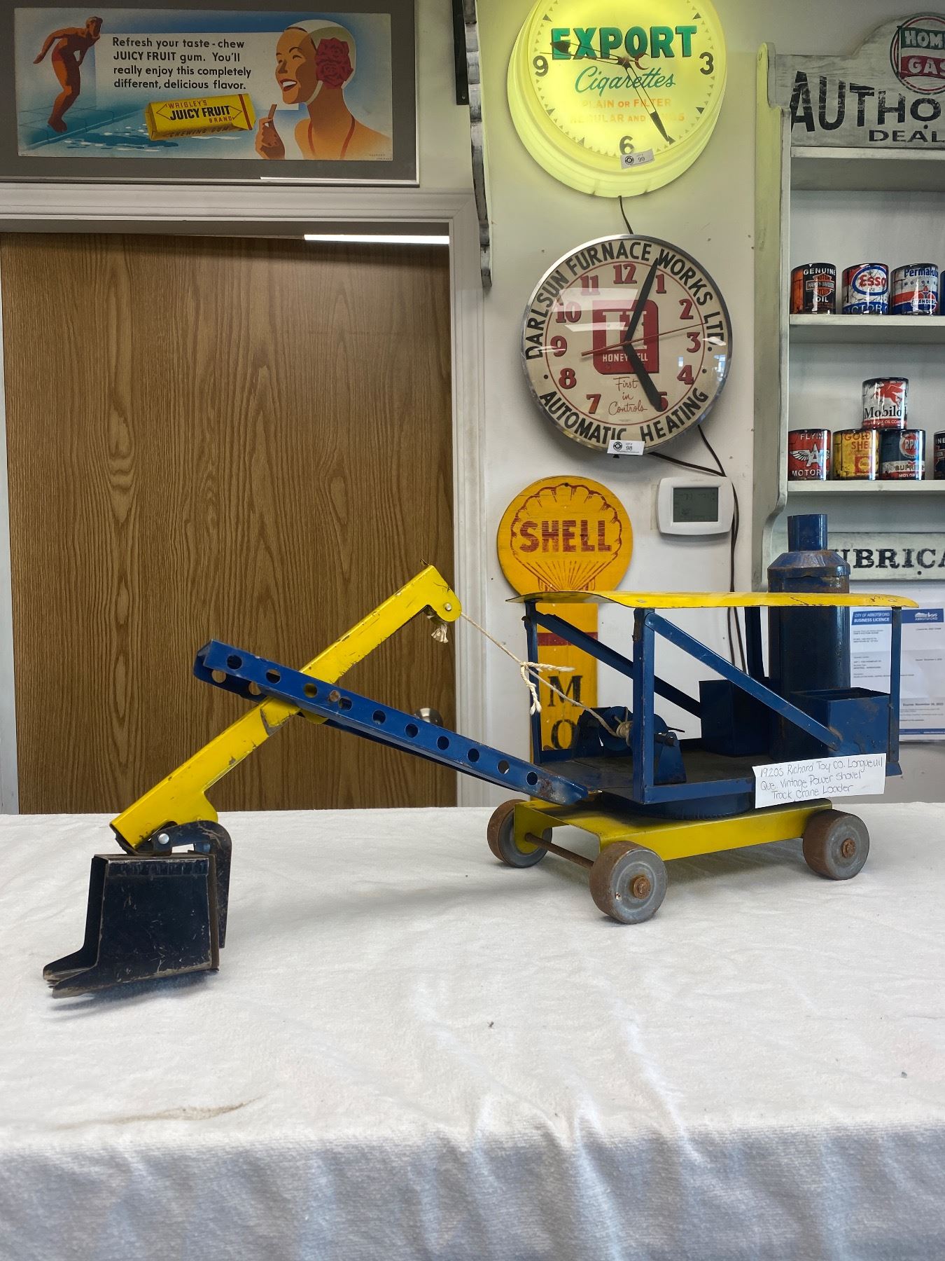 1920s Richard Toy Company Longueuil Quebec, Power Shovel Truck Crane Loader