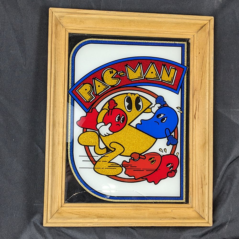 Vintage Framed Pac-Man Art