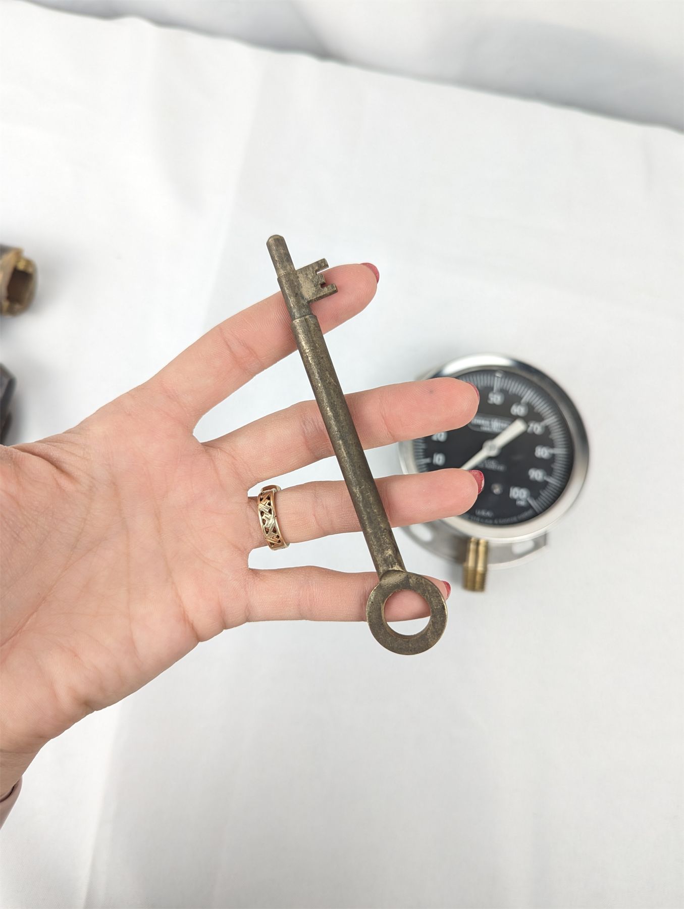 Vintage Locomotive Items - Train Brass Brake Handle, Locomotive Key and ...