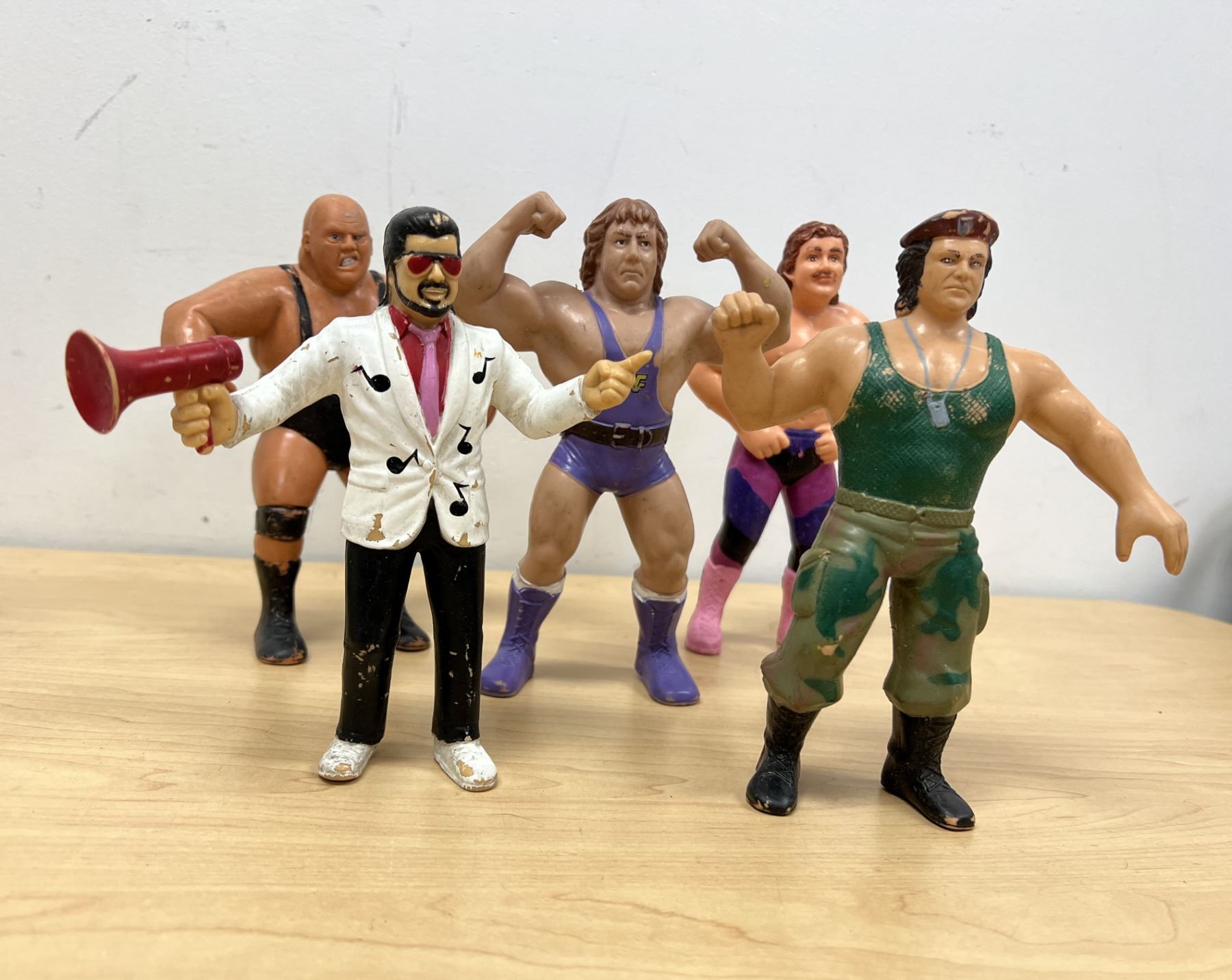 Lot of 1980s Titan WWF Wrestling Figures as pictured - played condition ...