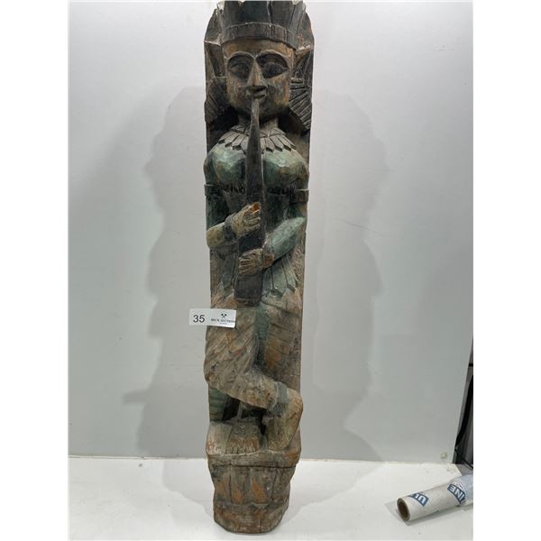 Carved Wooden Cultural Decorative Statue 31t Beck Auctions Inc