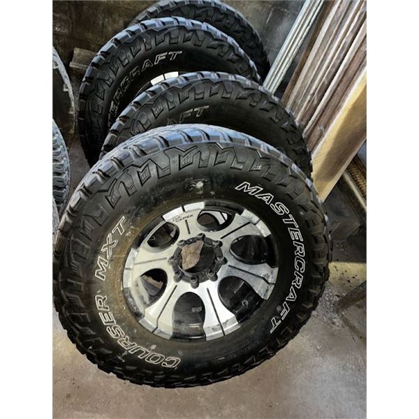 17 " DICK CEPEK TRUCK WHEELS & TIRES / USED / BID IS TIMES X 4