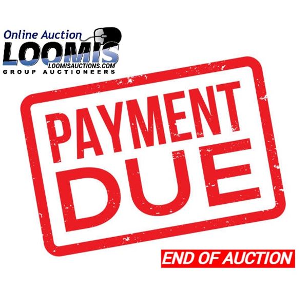 END OF AUCTION . TIME TO PAY AND PICK UP!