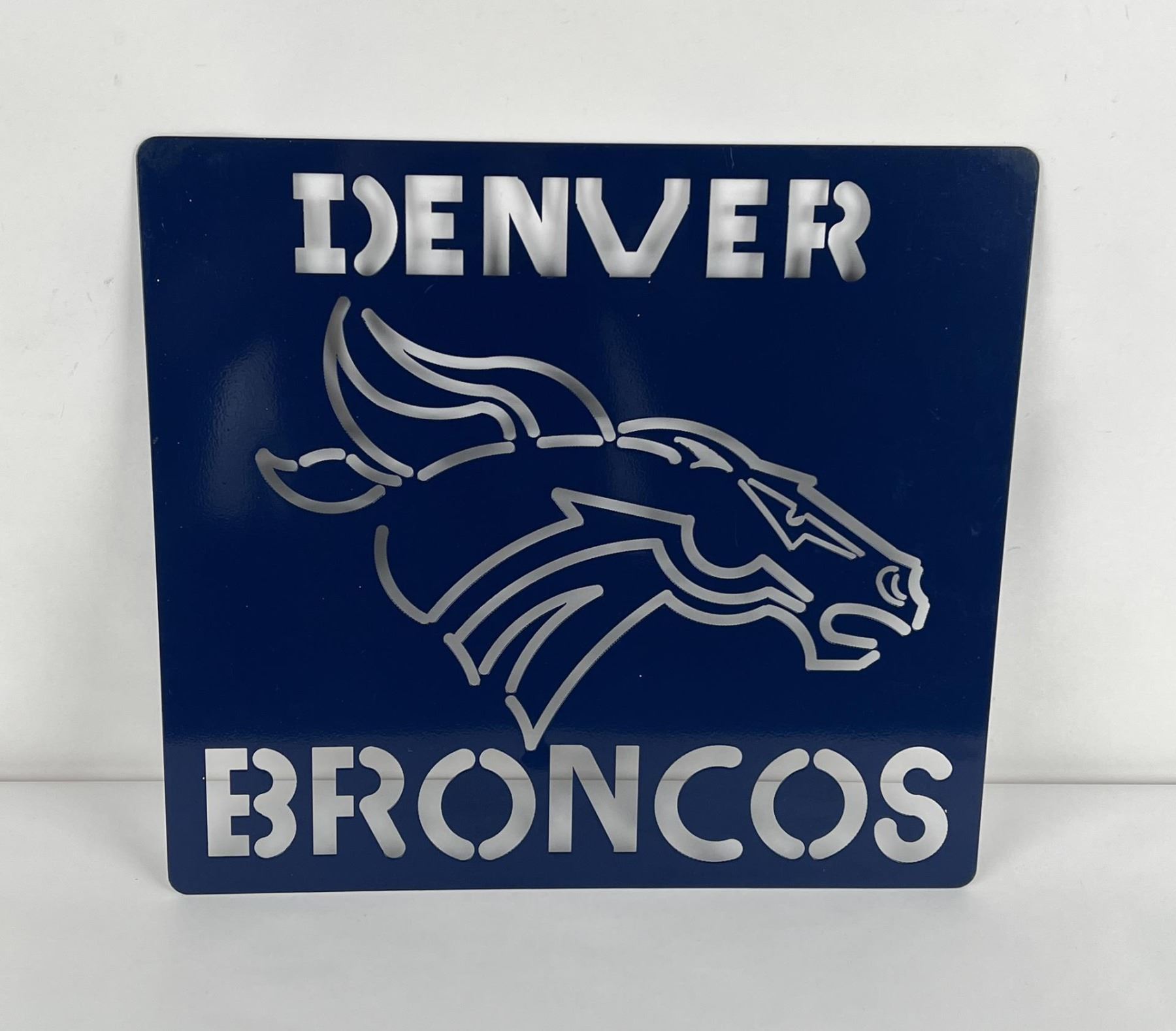 Denver Broncos Metal Laser Cut Sign