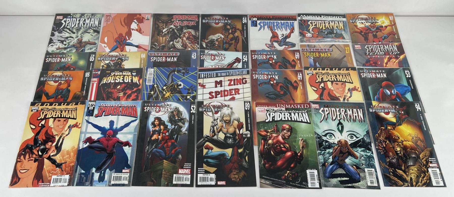 Collection Of Spiderman Comic Books