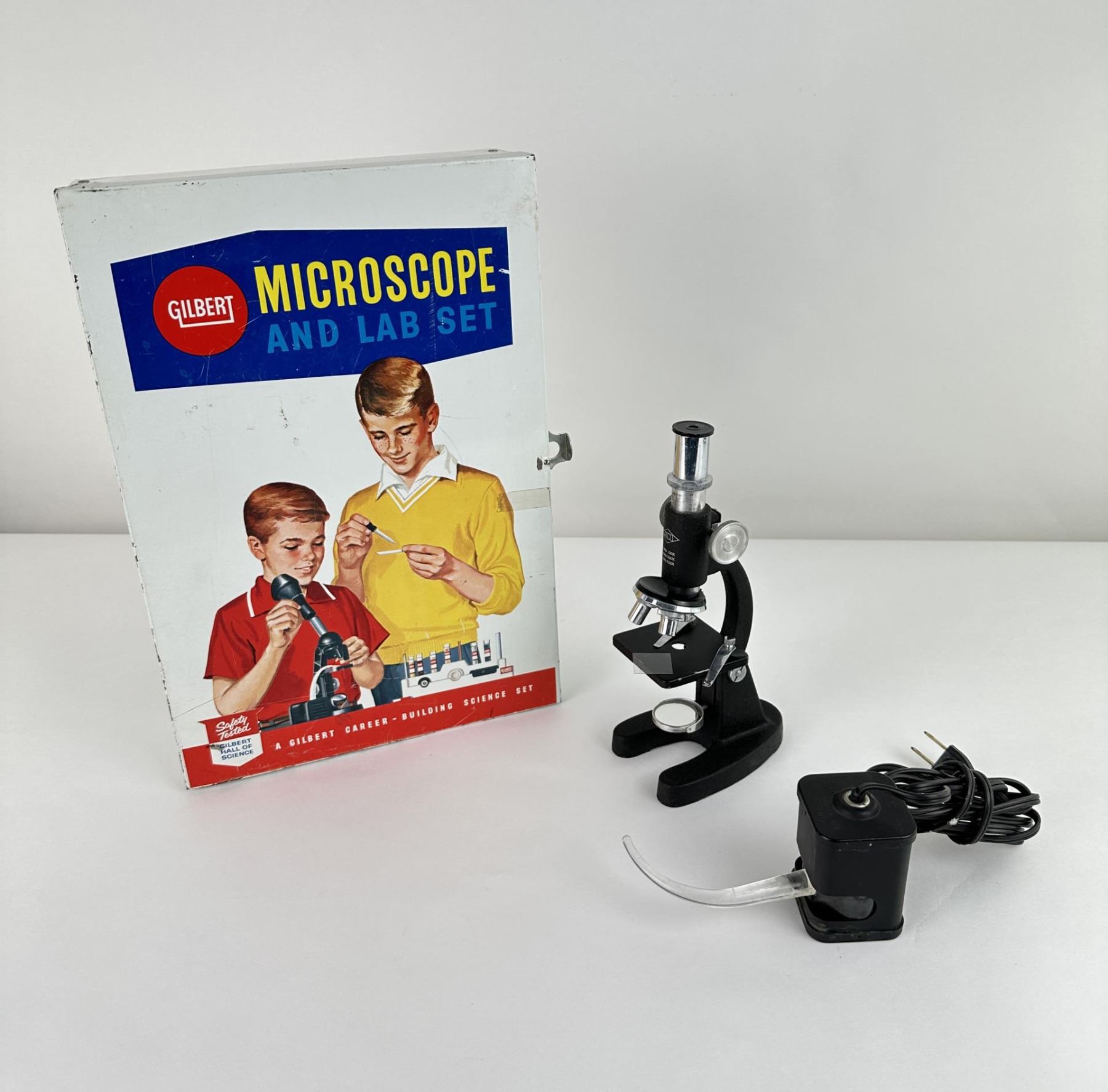 Vintage Gilbert Microscope And Lab Set