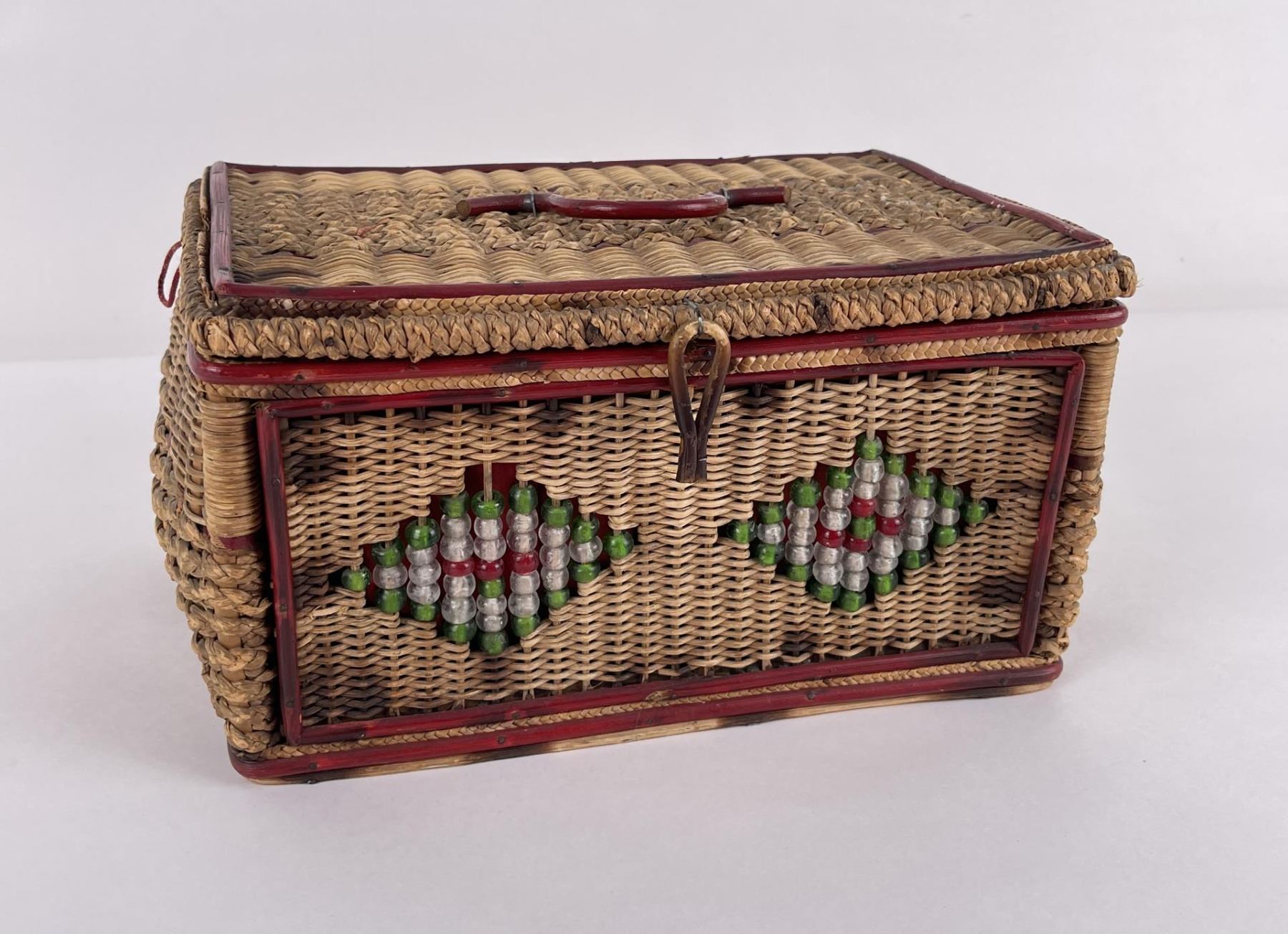 Antique Woven Sewing Box