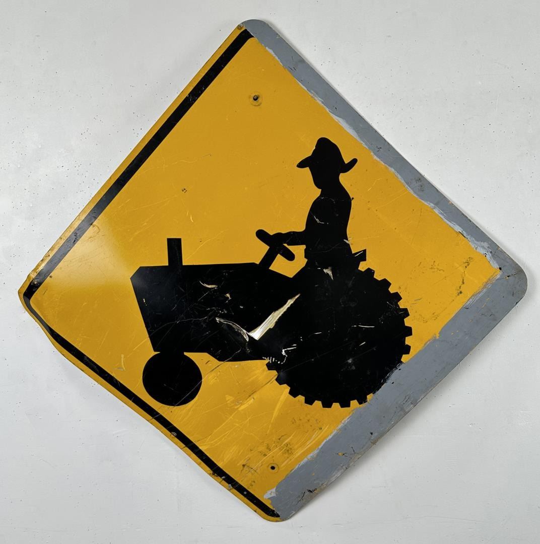 Montana Tractor Crossing Road Sign