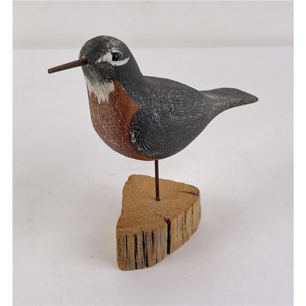 Richard Morgan Folk Art Carved Shore Bird Decoy