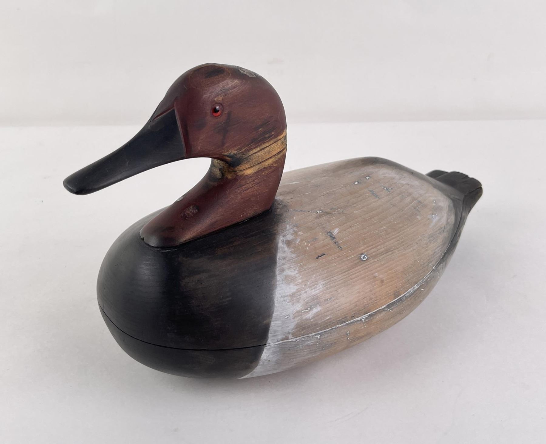 Antique Carved Canvasback Drake Duck Decoy
