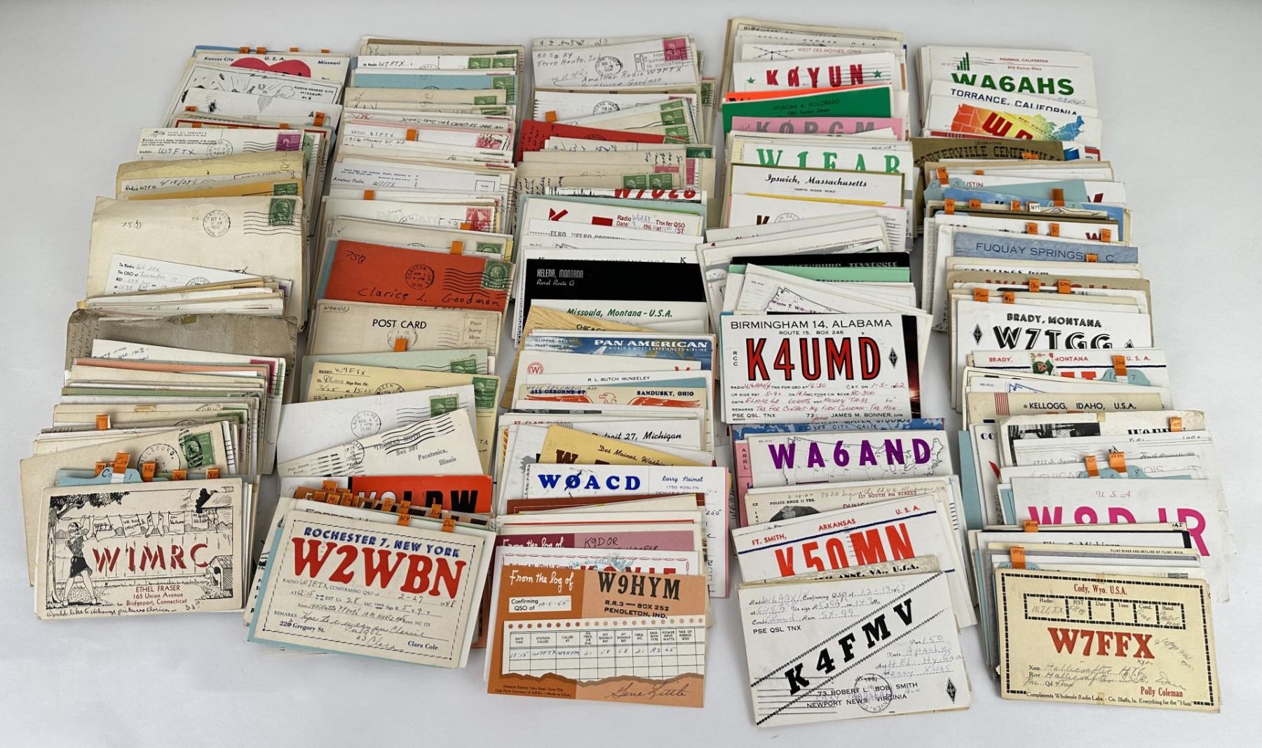 Large Collection Ham Radio QSL Cards